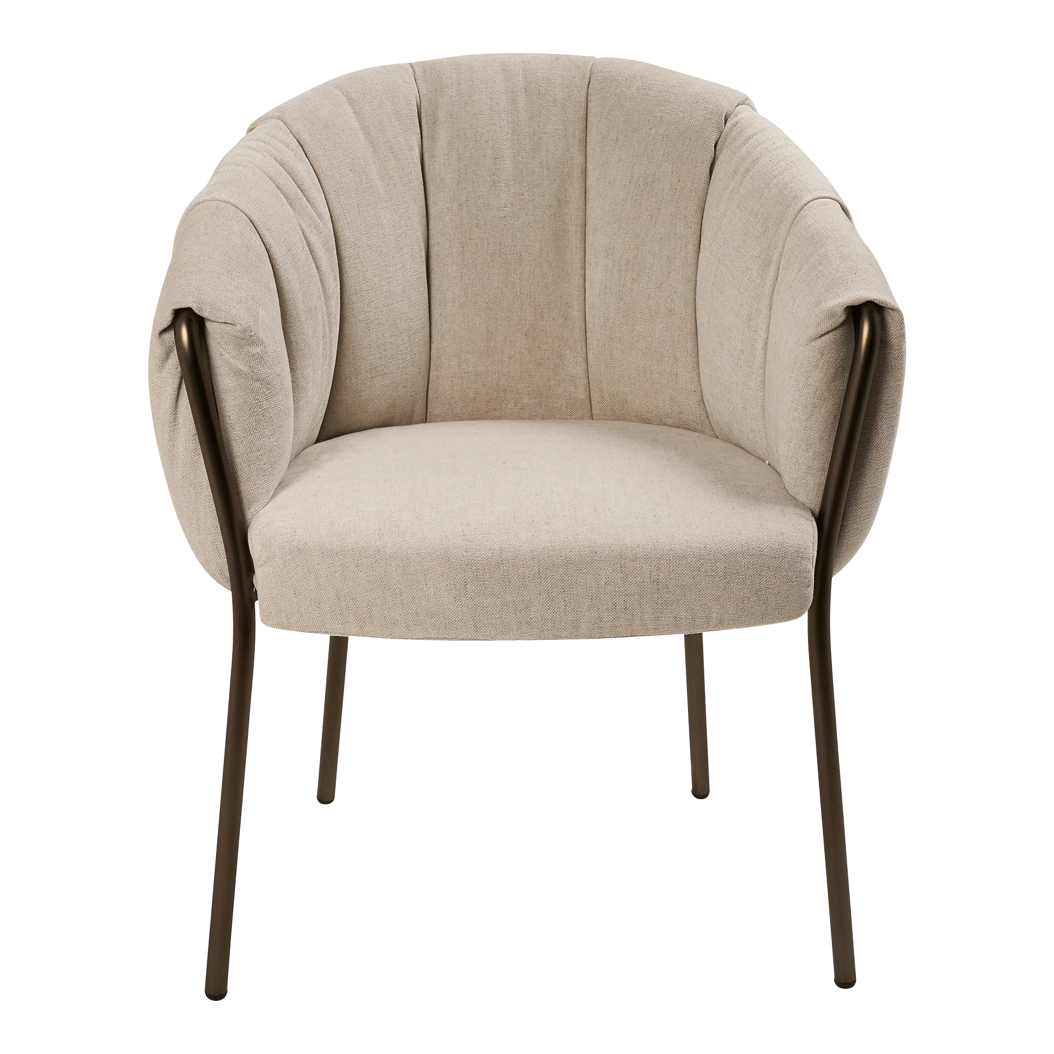 Puffin Dining Chair, Titanio, Upholstered in Franco Linen Chenille ...
