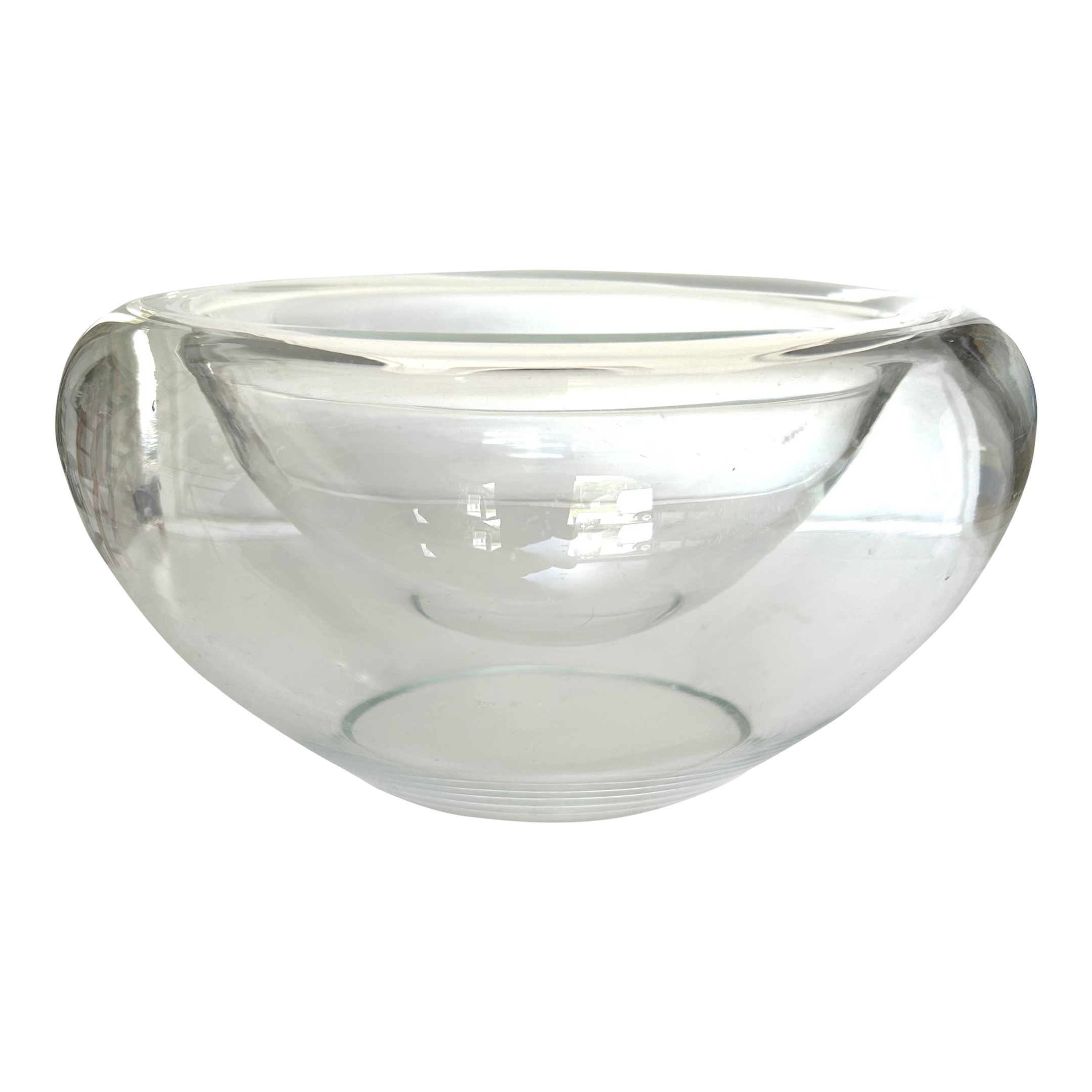 Vintage Poland Glass Concave Convex Double Wall Reversible Flower Vase ...