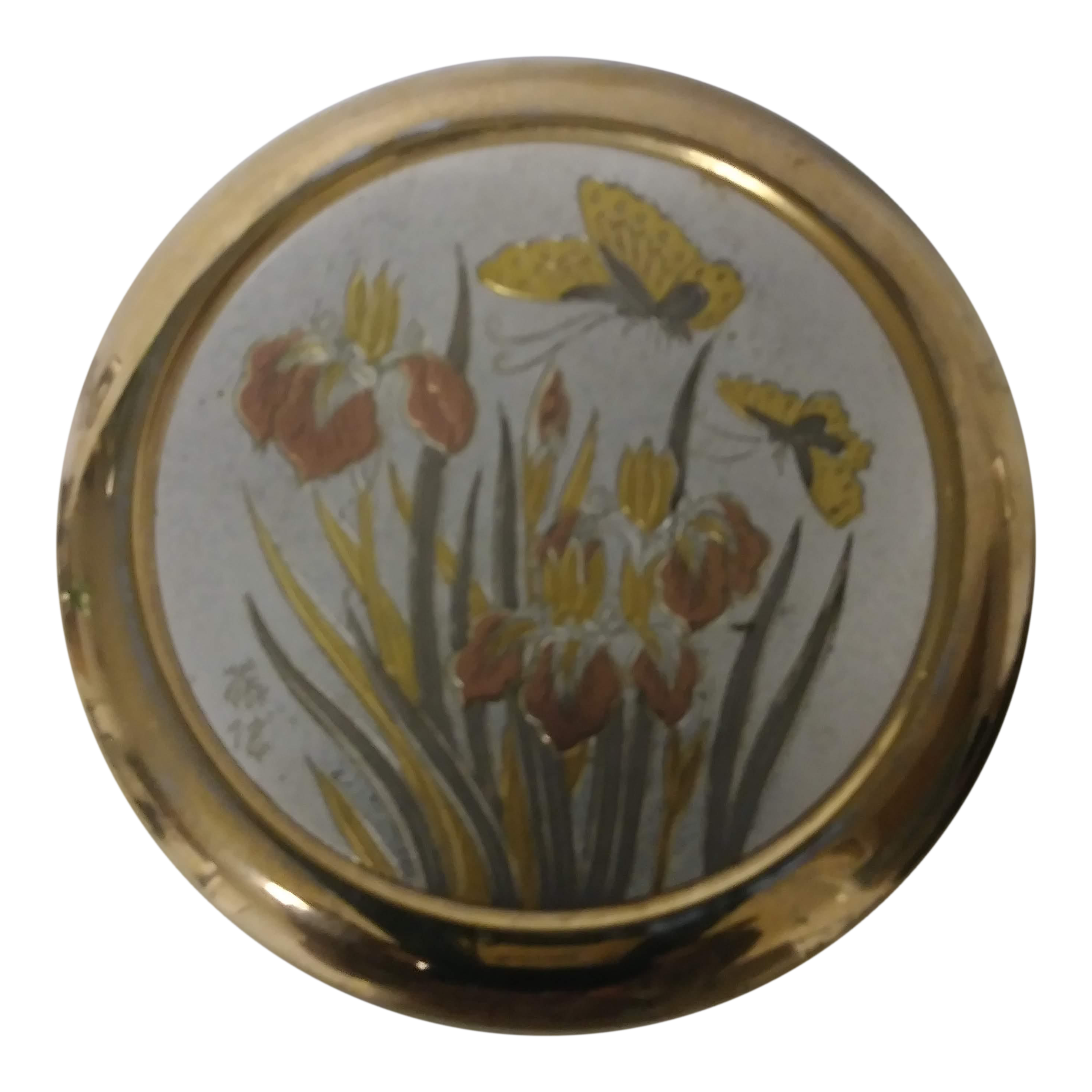 1960s Japanese Chokin Gold Trinket Box | Chairish