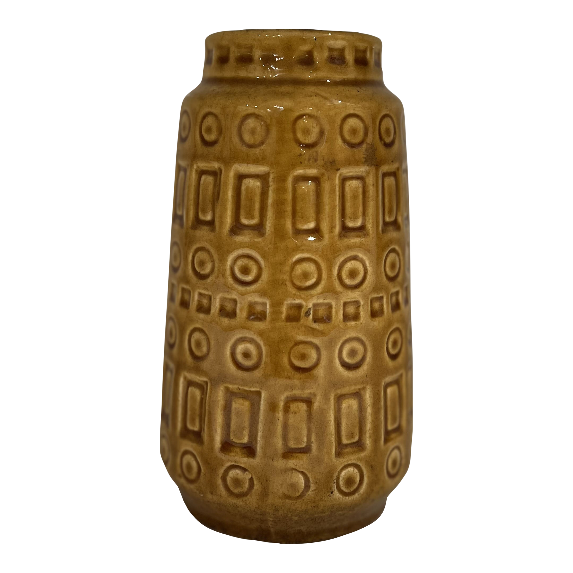 1960s Scheurich Inka West Germany Brown Ceramic Vase | Chairish