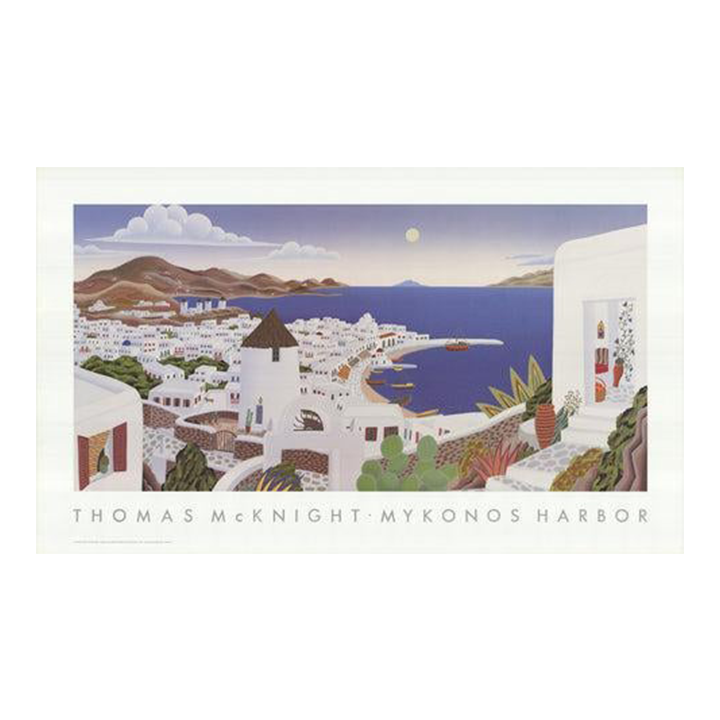 Thomas Mcknight Mykonos Harbor, 1991 | Chairish