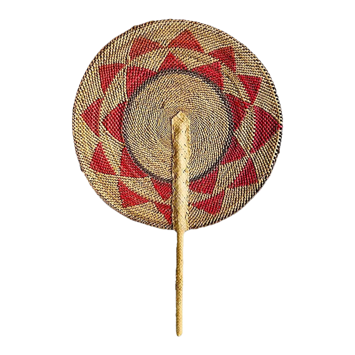 Vintage African Bolga Grass Fan | Chairish
