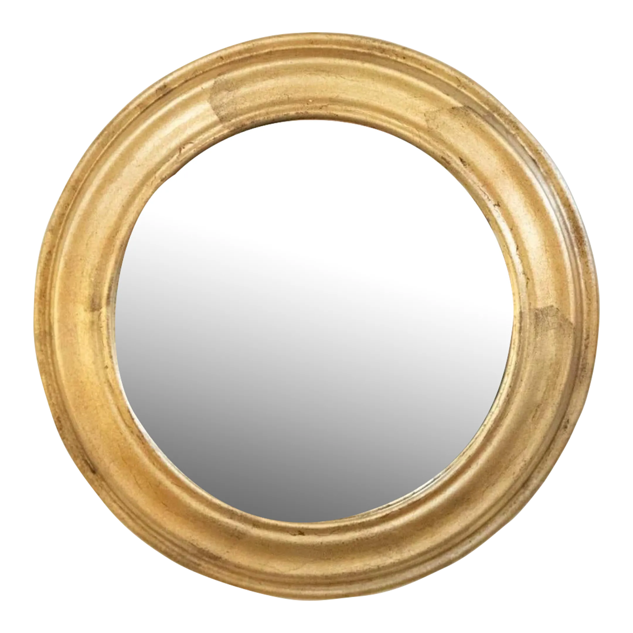 Vintage Round Gilt Italian Mirror | Chairish