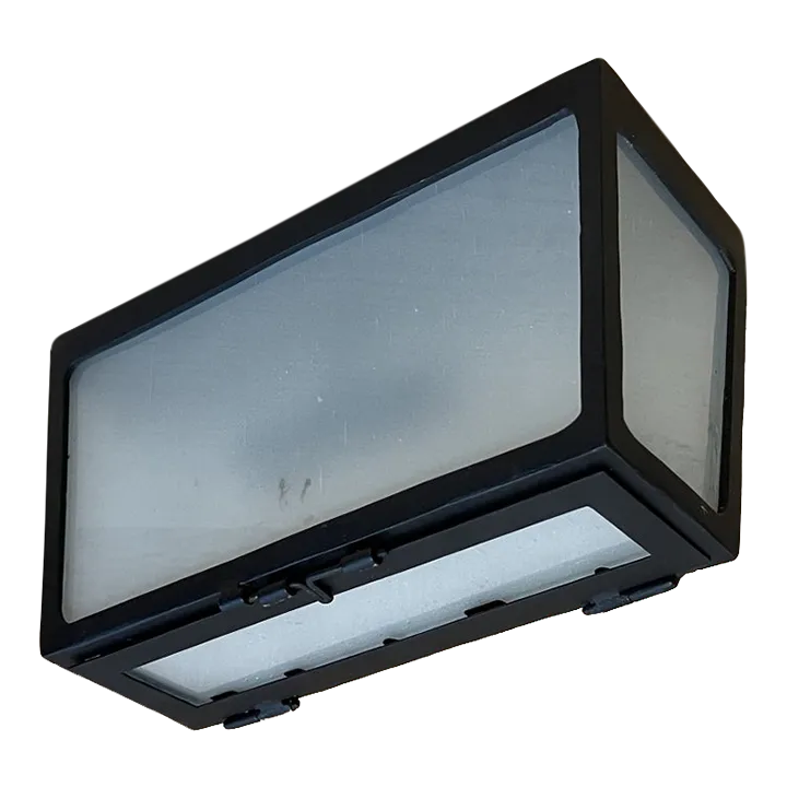 Reborn Lighting Custom Flush Mount Fixture Tapered Box Design | Chairish