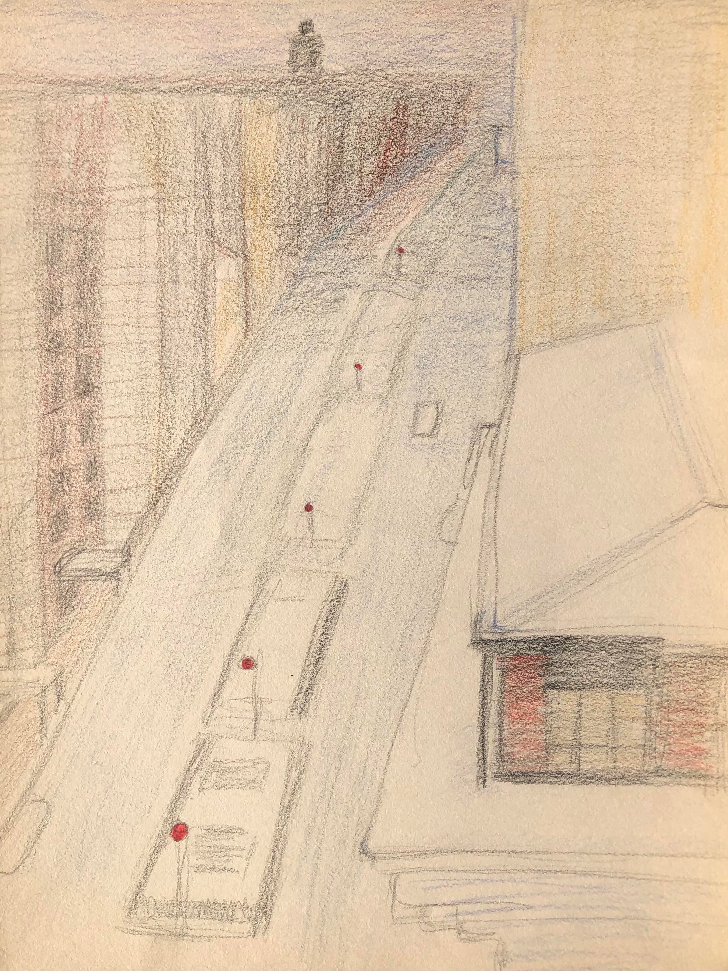 City Street Scene Drawing