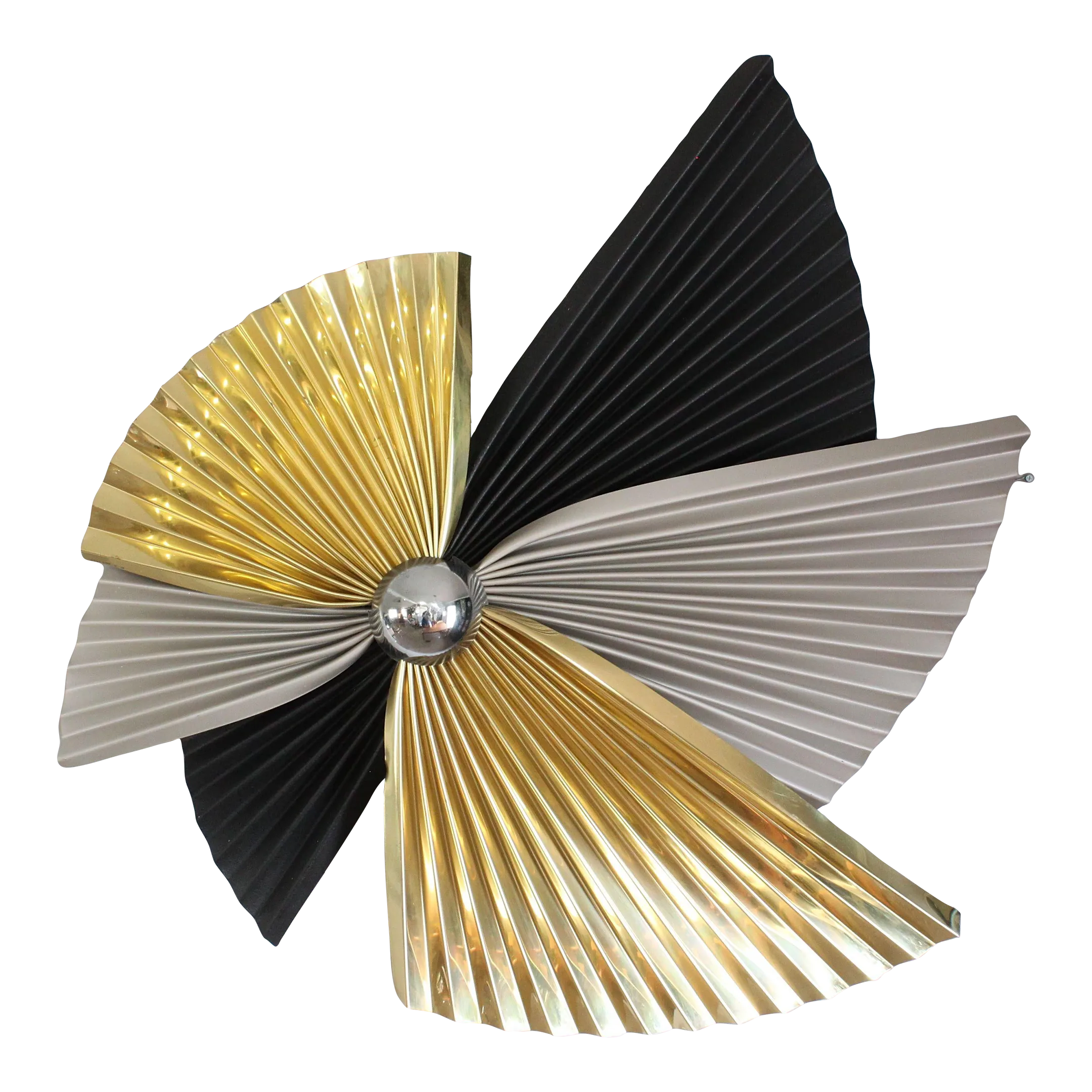 Vintage 1990 Tri-Color Pinwheel Wall Art by Curtis Jere | Chairish