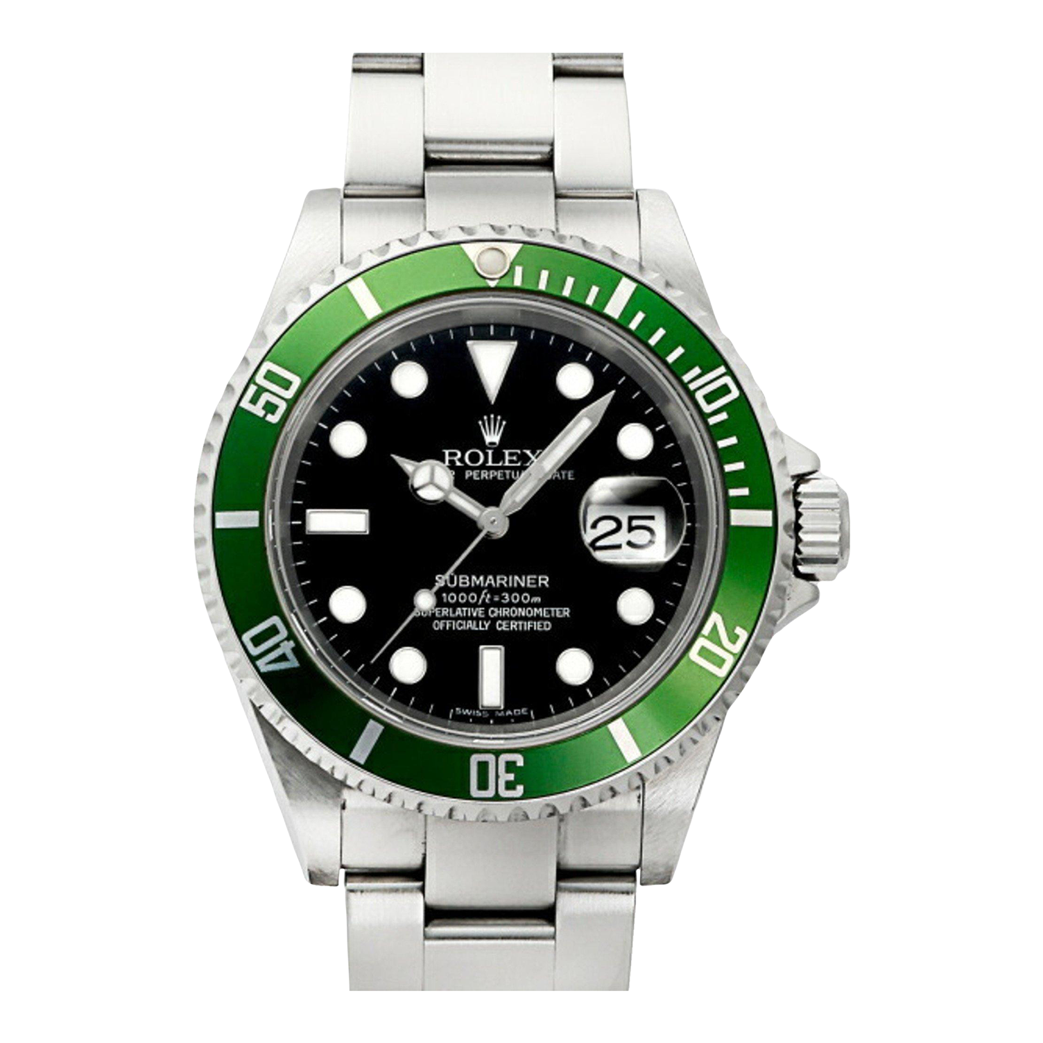Rolex Submariner Date 16610Lv Black Dial Watch Men's | Chairish