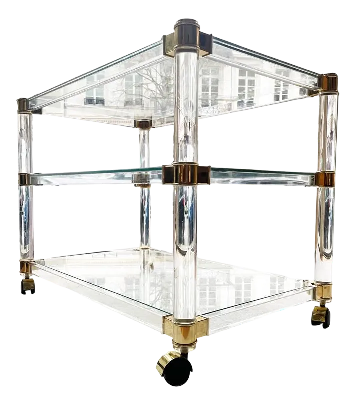 Hollywood Regency Bar Cart, 1970s | Chairish