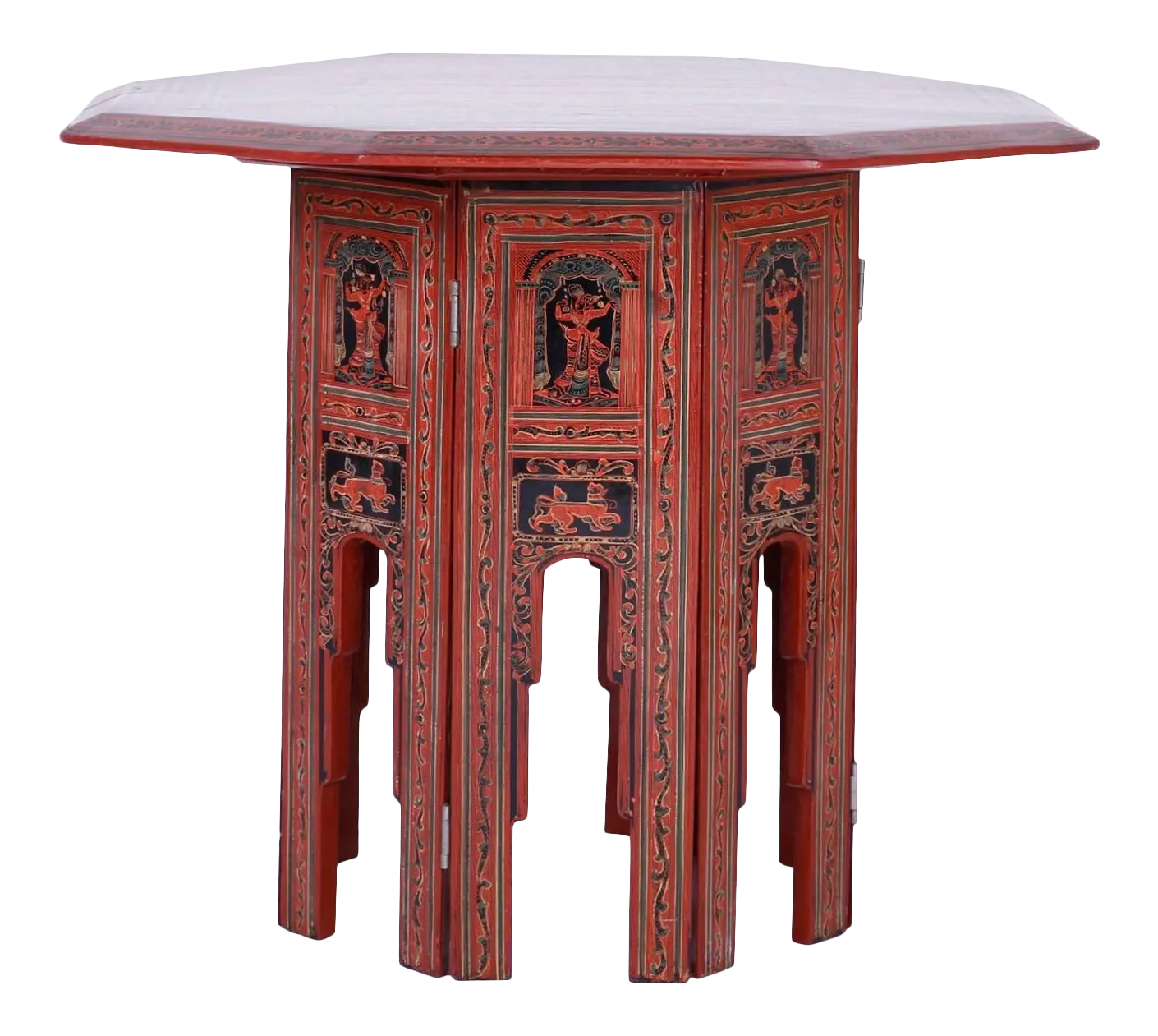 Exotic Thai Hand-Painted Table | Chairish