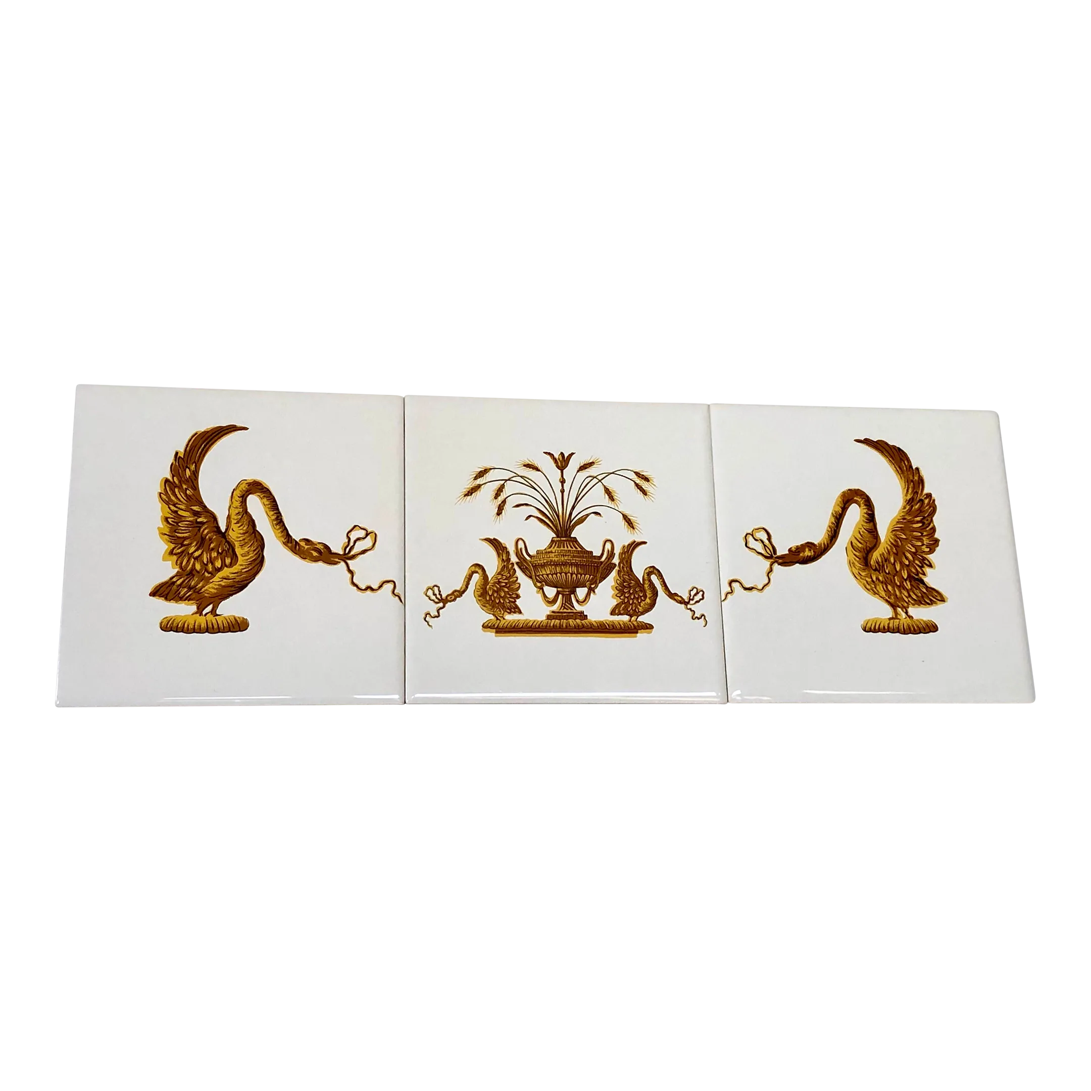 Porcelaine De Paris Tiles, Set of 3 | Chairish