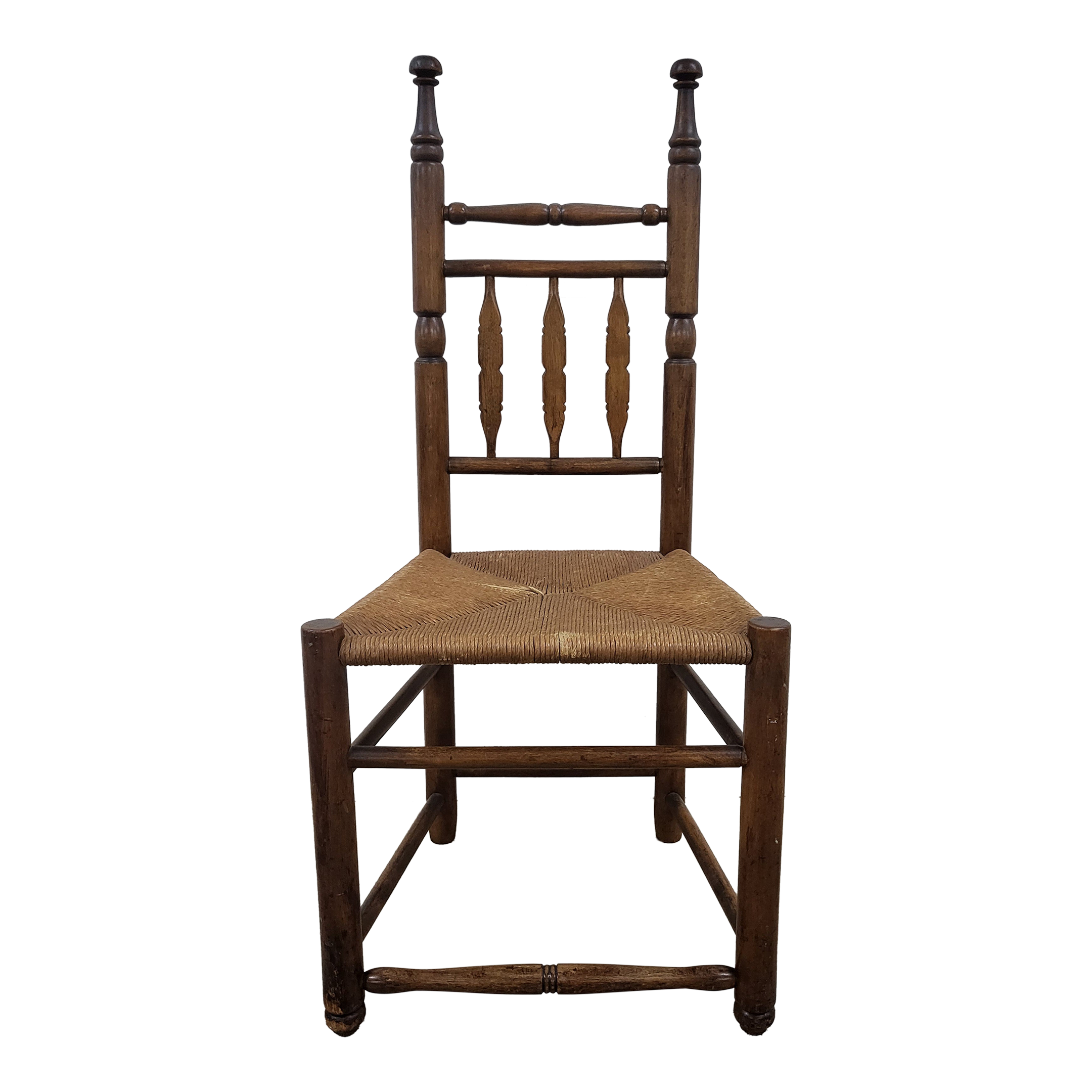 1910s Antique Early American Turned Maple Chair | Chairish