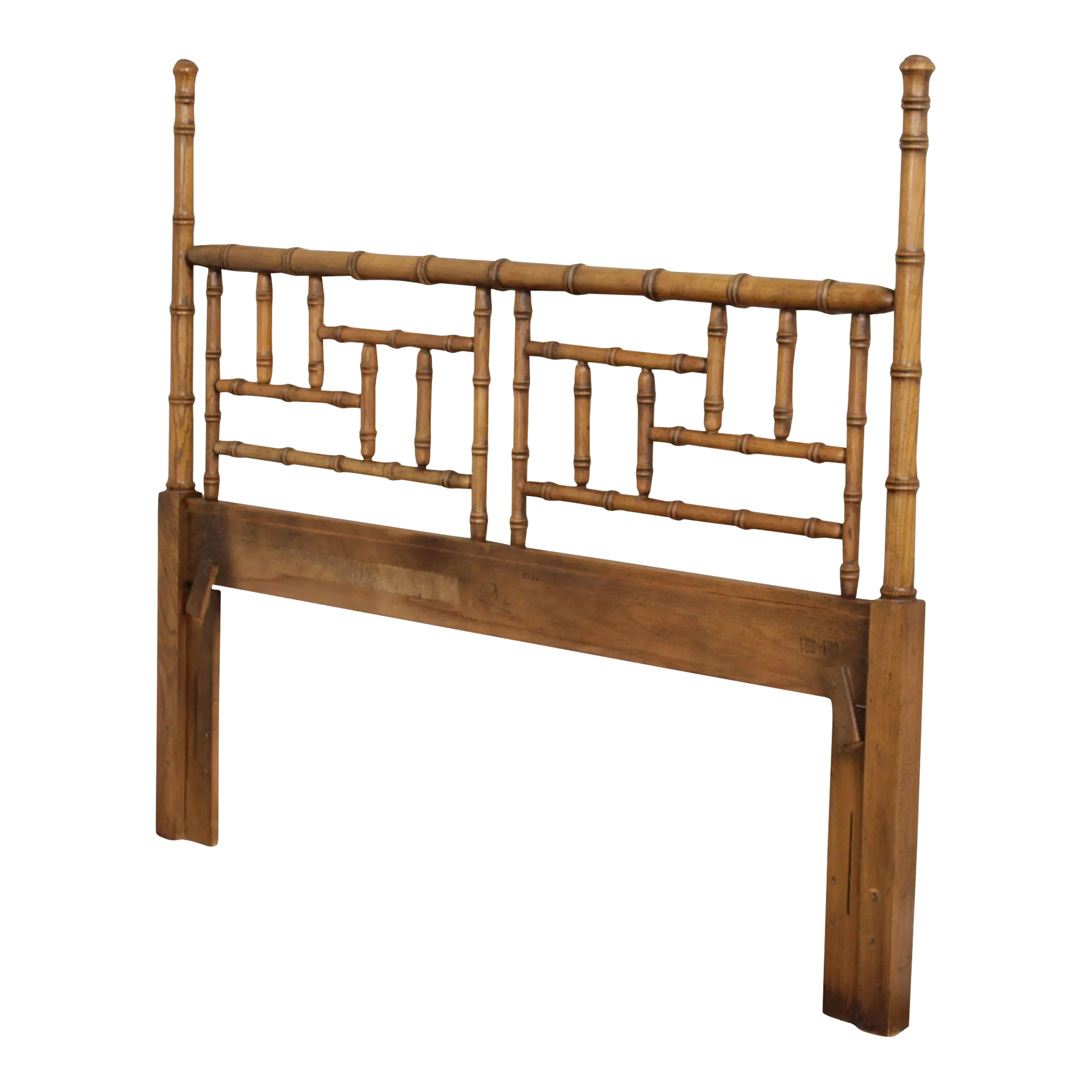 Dixie Chinese Chippendale Style Queen Size Faux Bamboo Headboard | Chairish