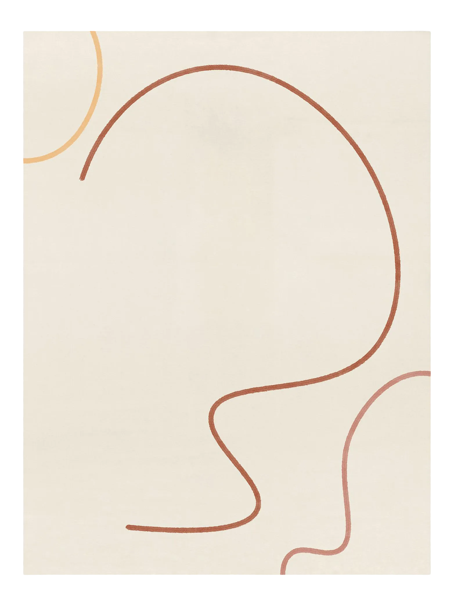 Minimalist Abstract Line Warm Earth Tones Drawing 16" X 20" | Chairish