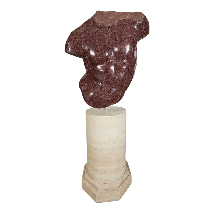 1960 Italian Porphyry Veneered Model of a Torso | Chairish