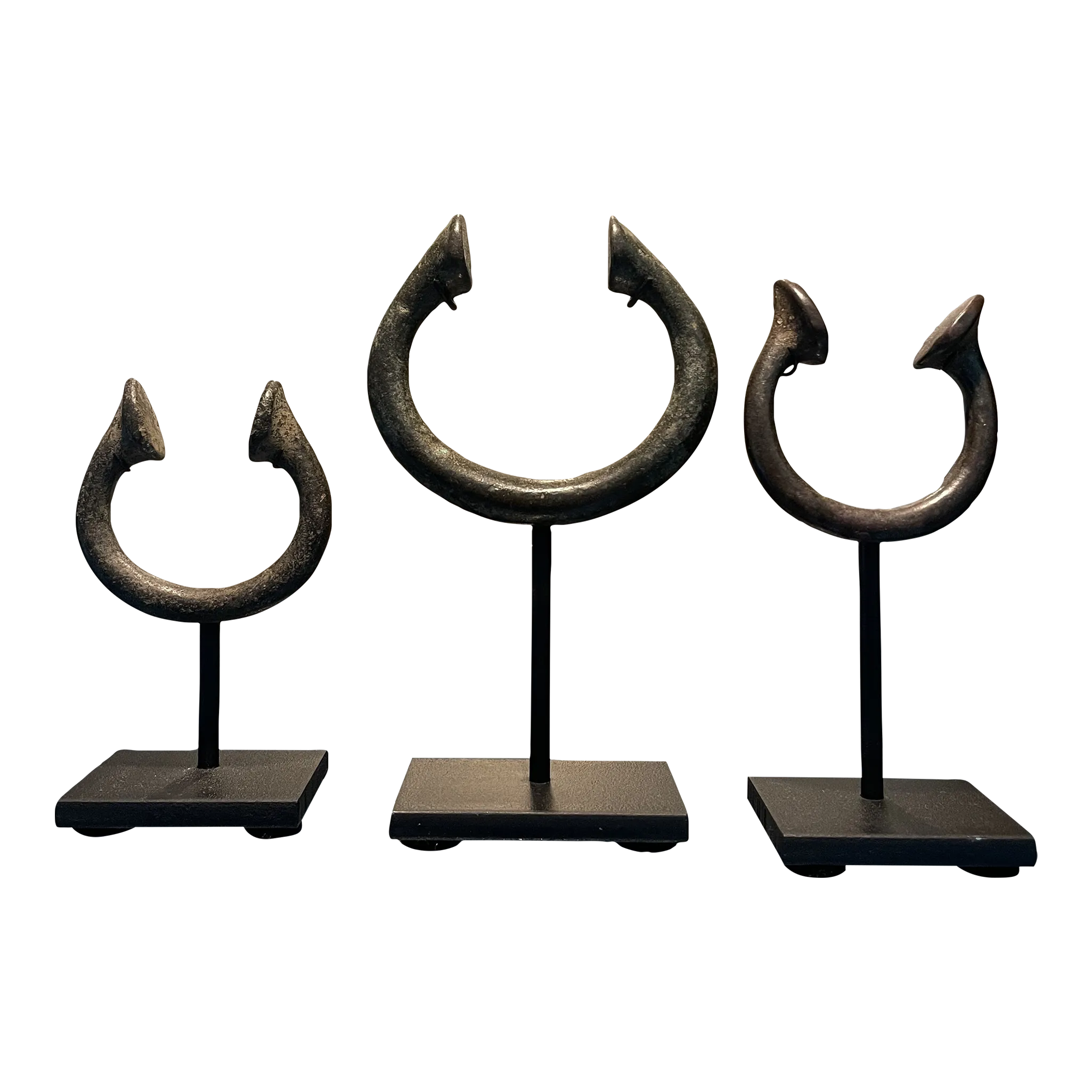 Antique African Bronze Mounted Currency Forms | Chairish