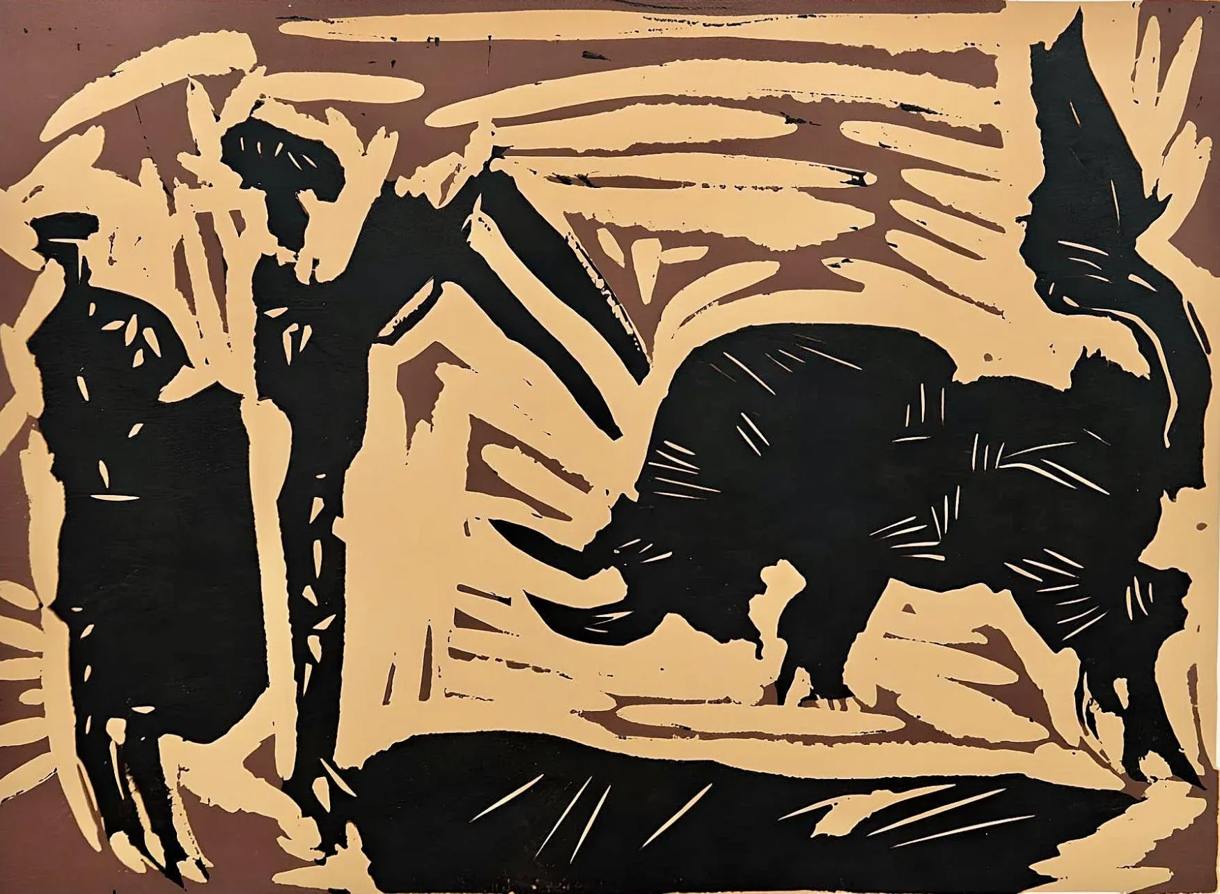1960s Pablo Picasso, the Banderillas, Linogravures Print | Chairish