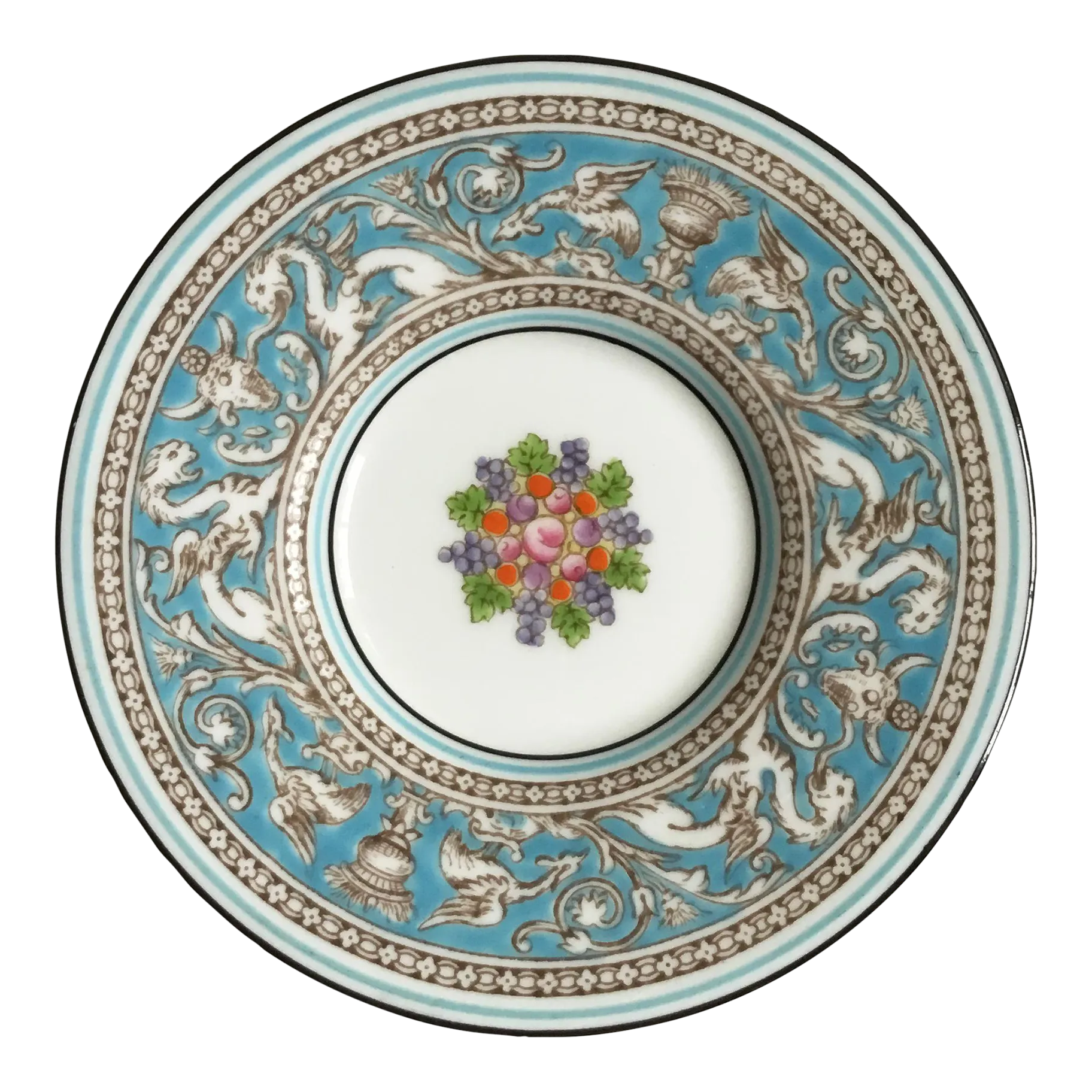 Vintage Wedgwood Florentine Turquoise Bone China Single Saucer Plate ...