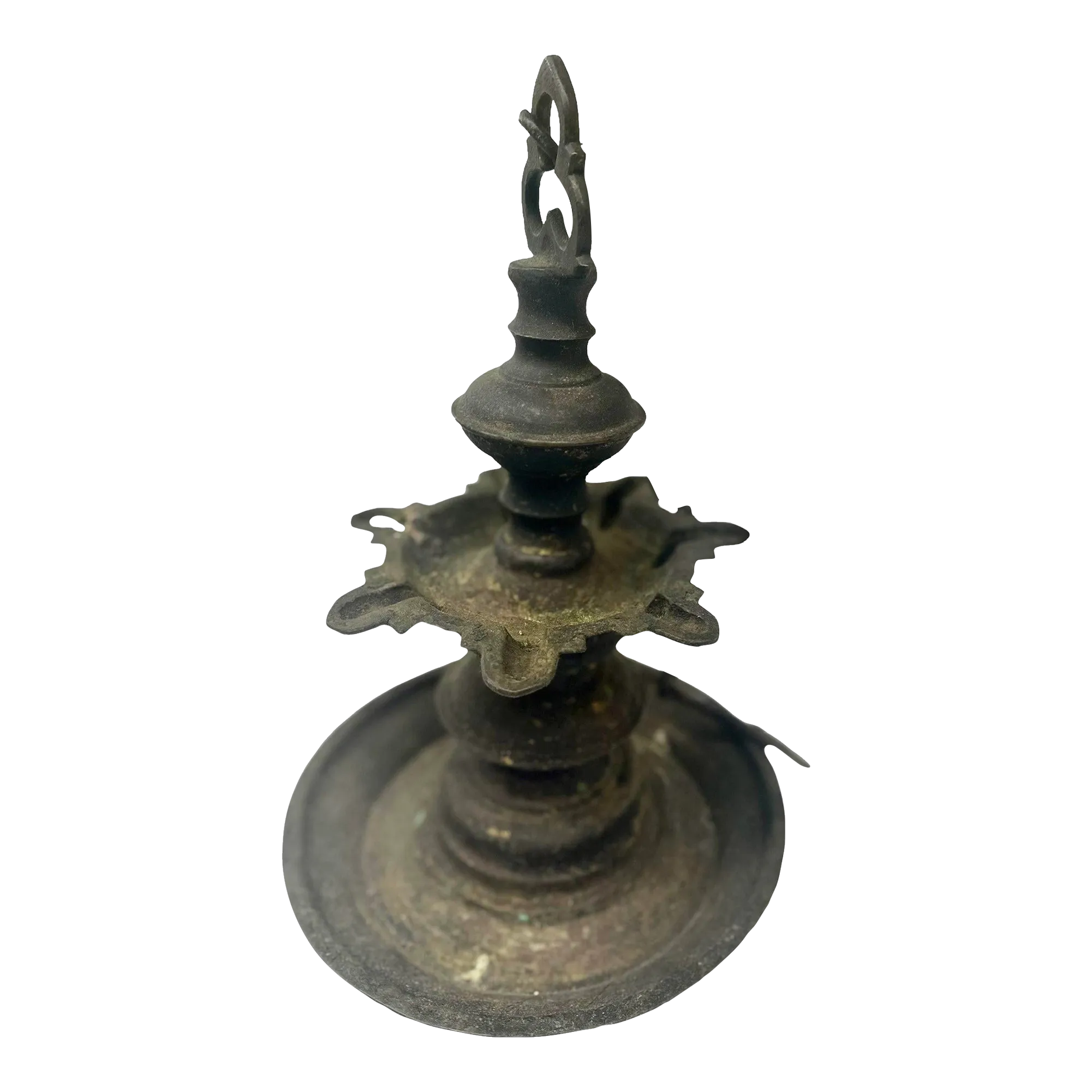19th Century South Indian Brass Lamp India Kerala Temple Oil Heavy ...