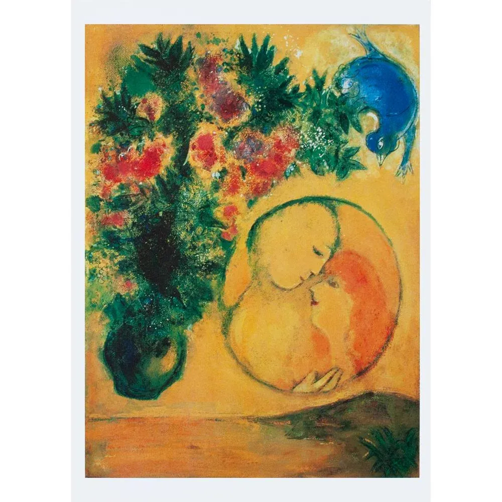 1993 After Marc Chagall "Sun and Mimosa", First Edition Poster | Chairish