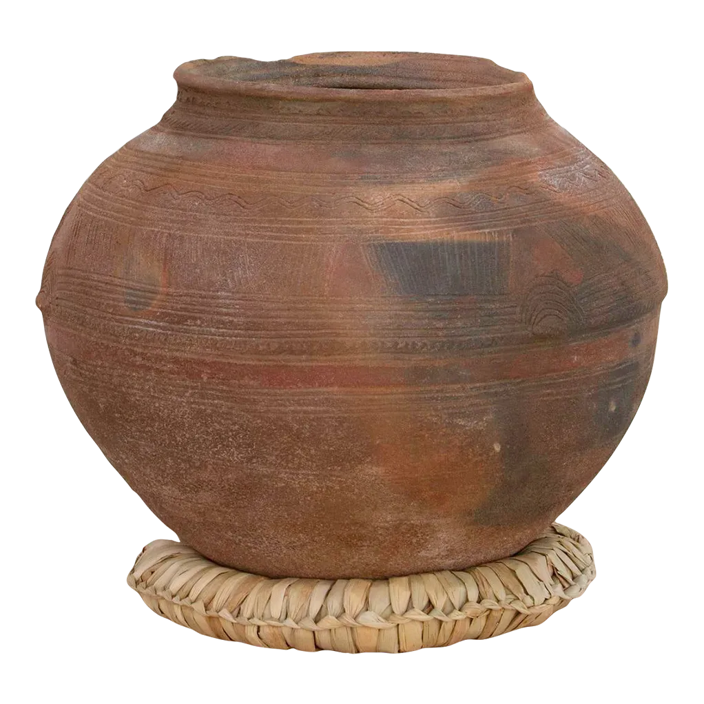 Antique Clay Water Pot | Chairish