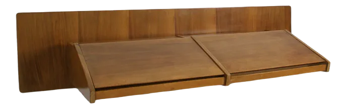 Suspended Console With Mirror and Italian Desk, 1950s | Chairish