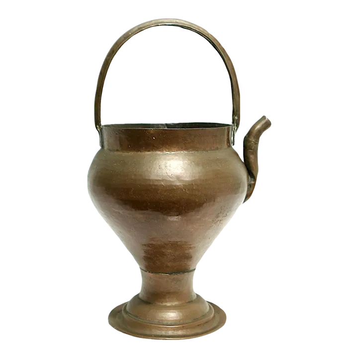 Antique Hand Wrought Copper Watering Can or Vase (Ikebana Vase) | Chairish