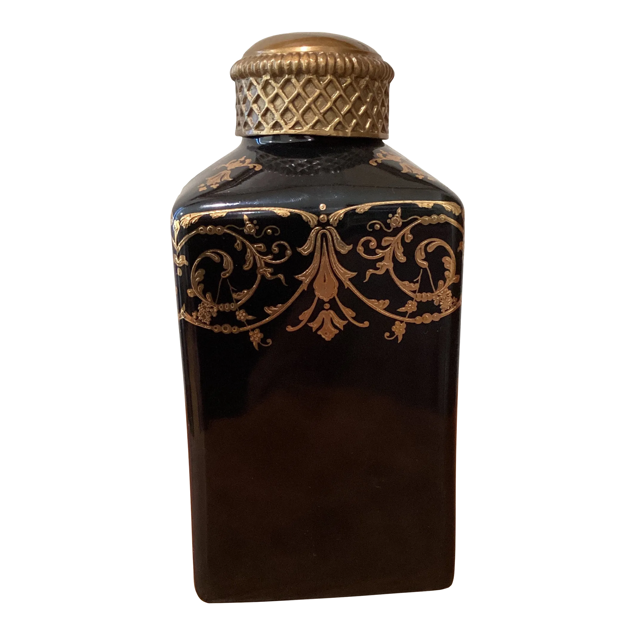 Mid 20th Century Dominic Chinese Cobalt Blue Porcelain Lidded Jar 24k ...