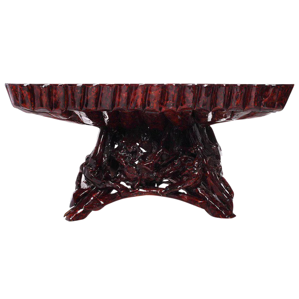 Hand-Carved Lacquered Azalea Wood Root Coffee Table From China, 1990s ...