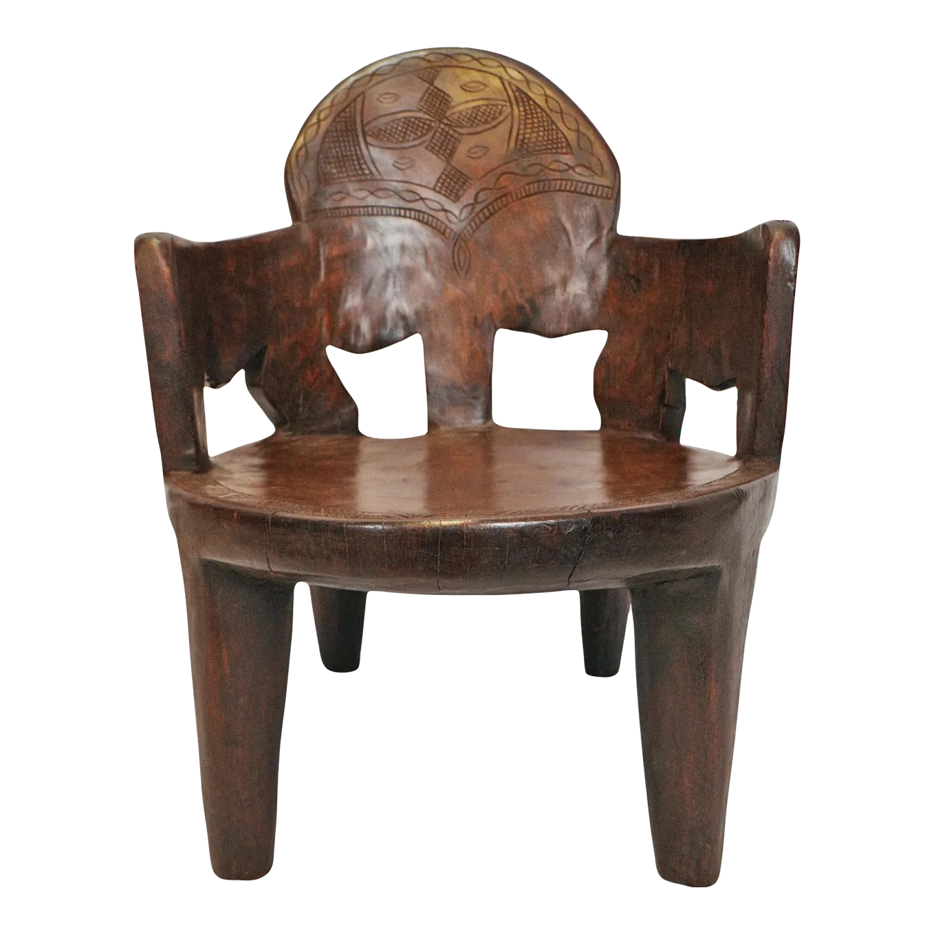 Vintage Guinea Village Chief Chair | Chairish
