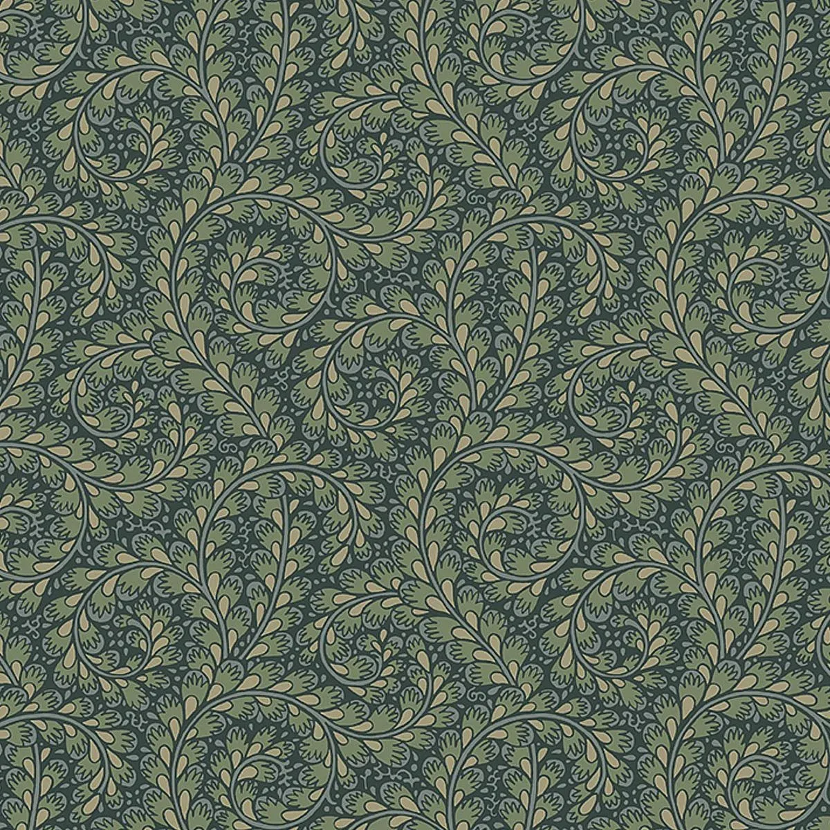 Borastapeter Wild Ferns Wallpaper in Spruce | Chairish