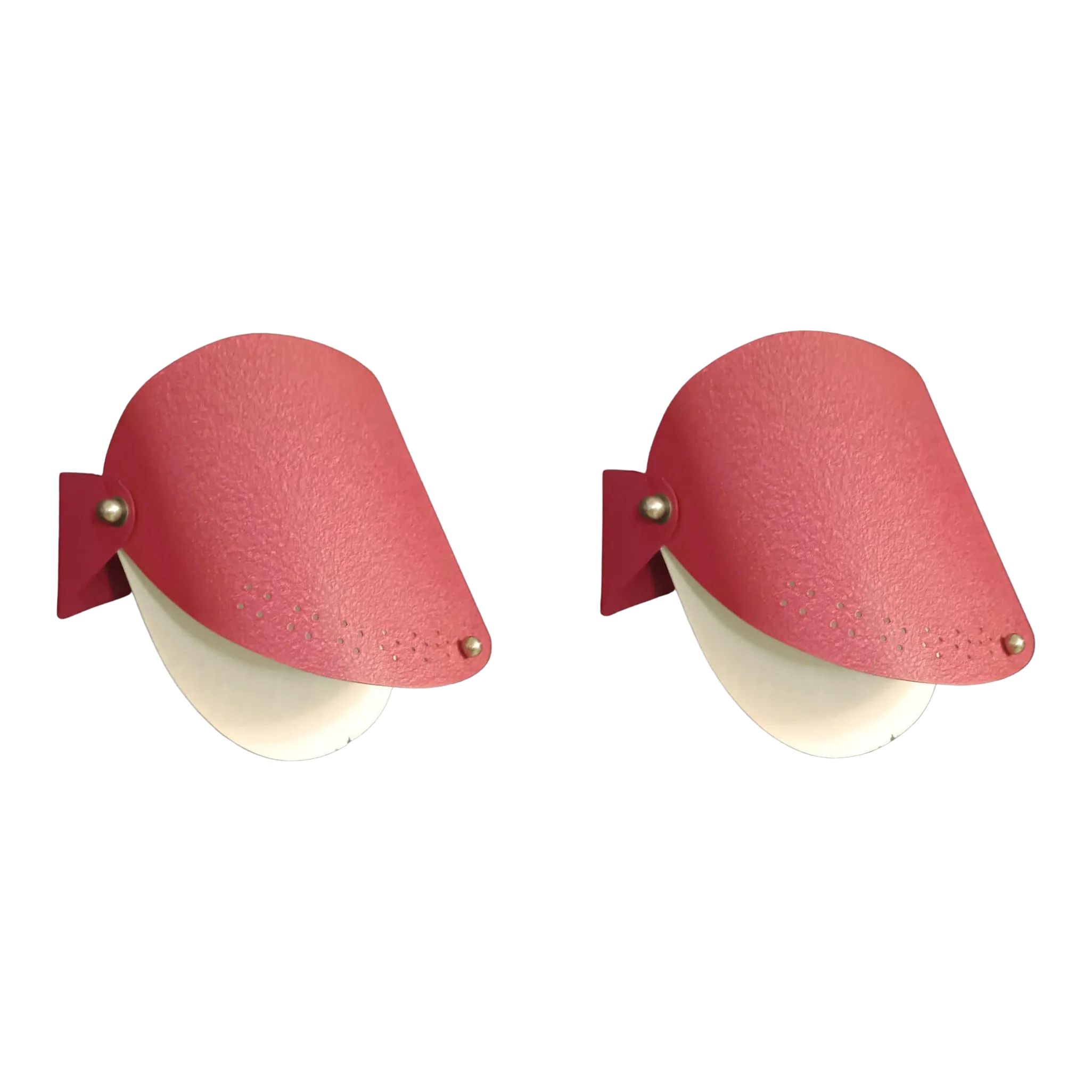 Mid 20th Century Italian Red Sconces - a Pair | Chairish