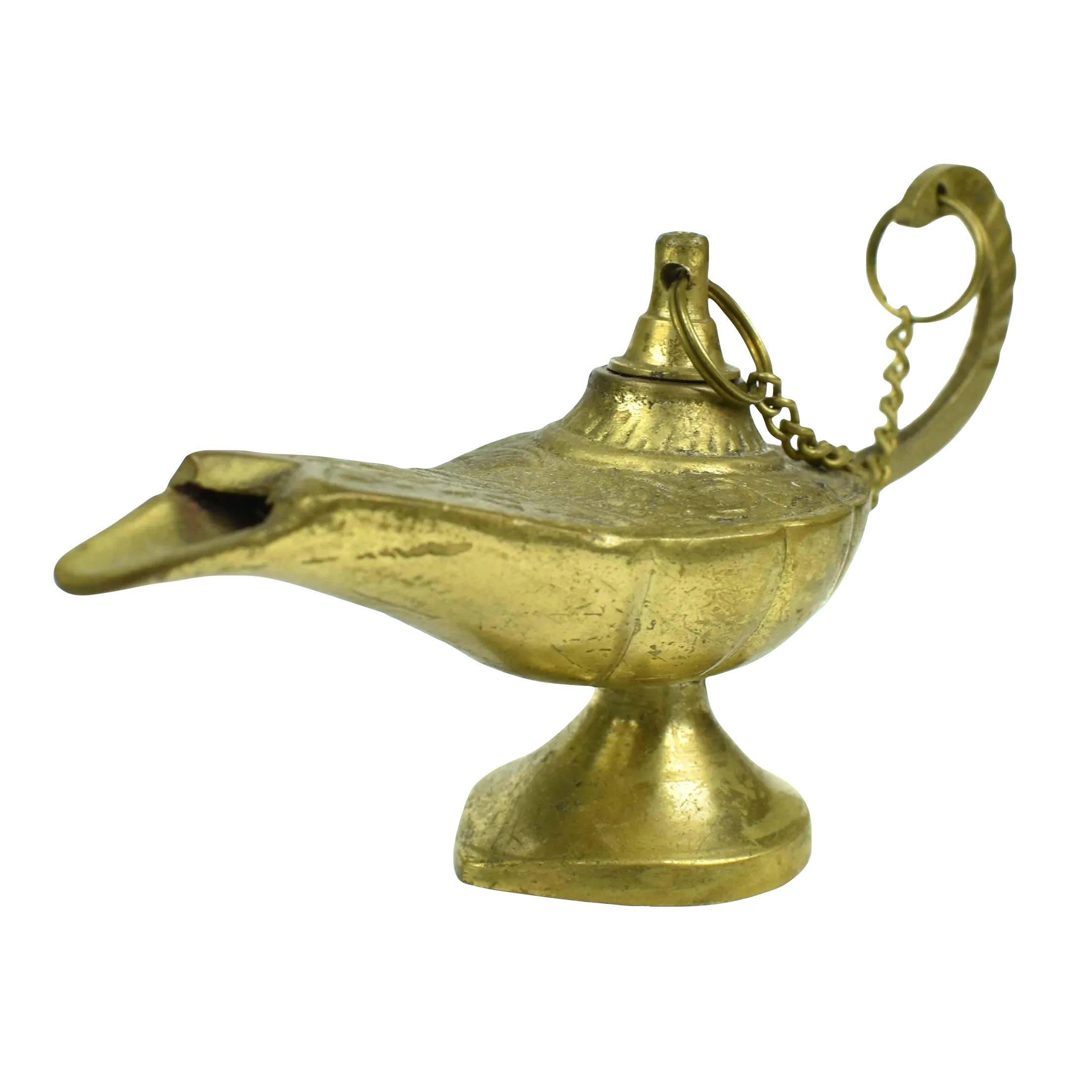 Vintage Solid Gold Brass Genie Oil Lamp | Chairish