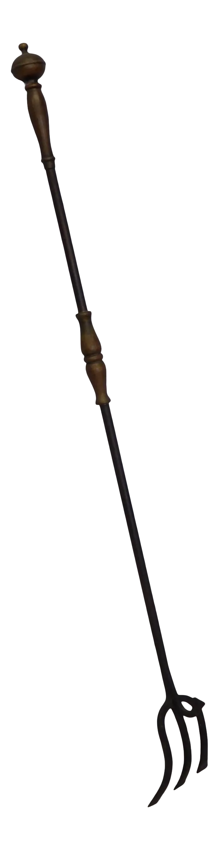 Large Wrought and Forged Fireplace Trident | Chairish