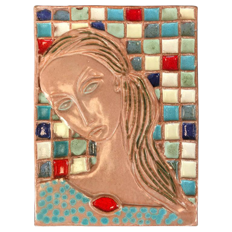 Large Harris Strong Woman Tile Art A | Chairish