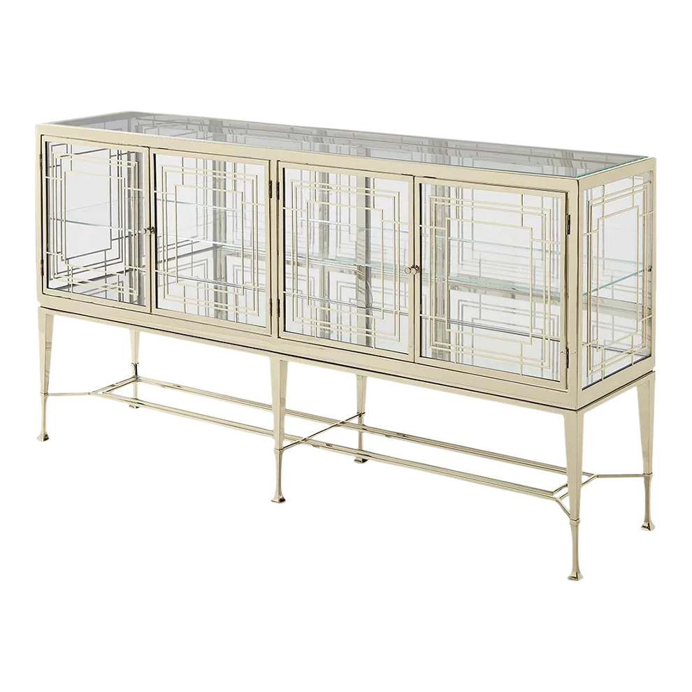 Mid Century Glass Sideboard | Chairish