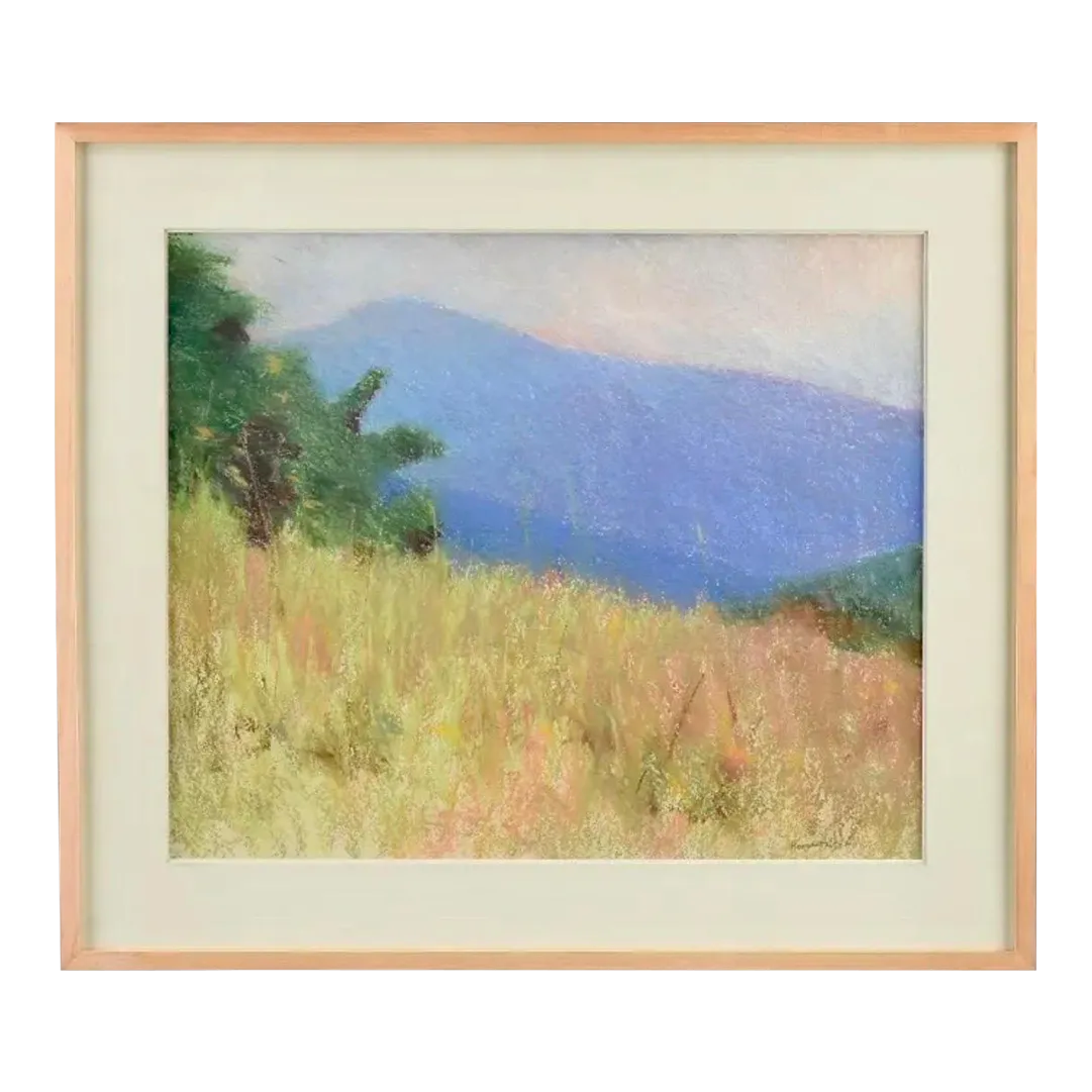 Larry Horowitz American Modernist Mountain Landscape Pastel Drawing ...