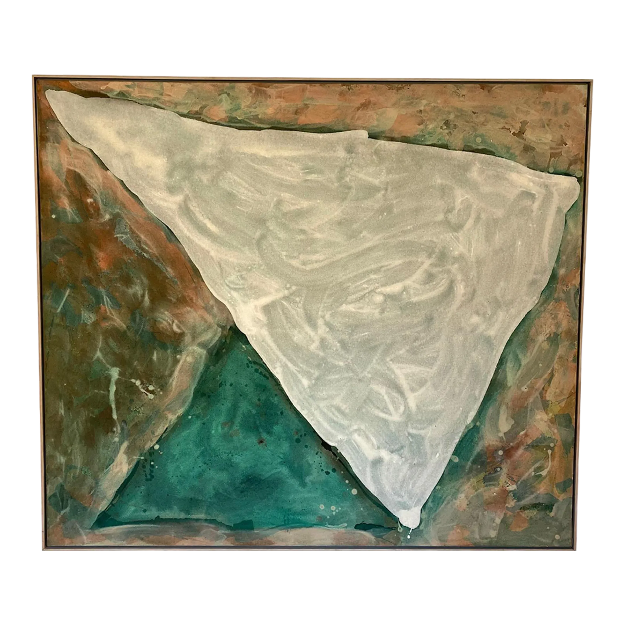 Abstract Painting by Larry G Hurst Third Triangle 1975 Large Scale ...