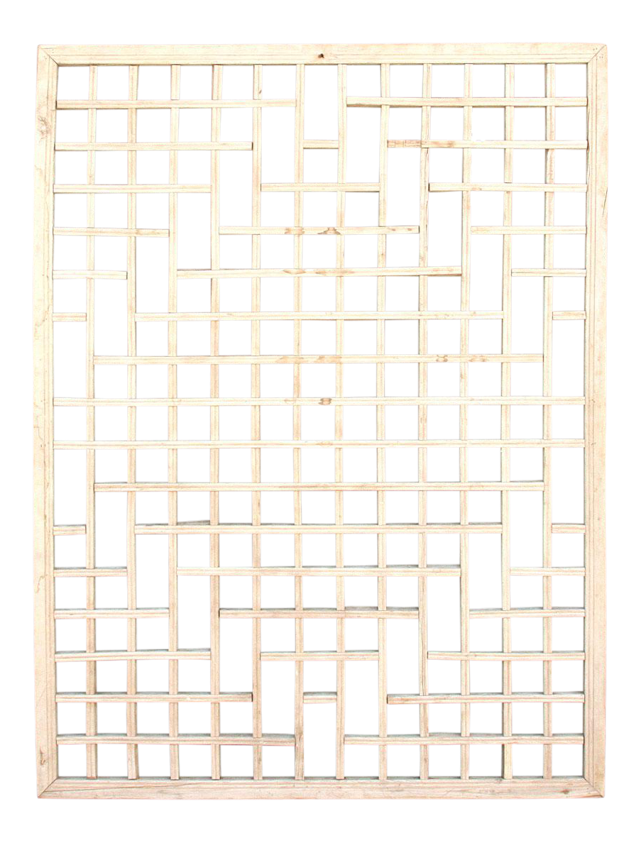 Early 20th Century Diamond Grid Lattice Window Panel | Chairish