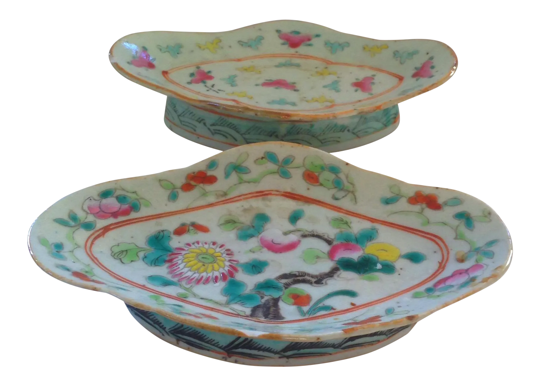 18th C. Chinese Export Serving Dishes, A Pair | Chairish