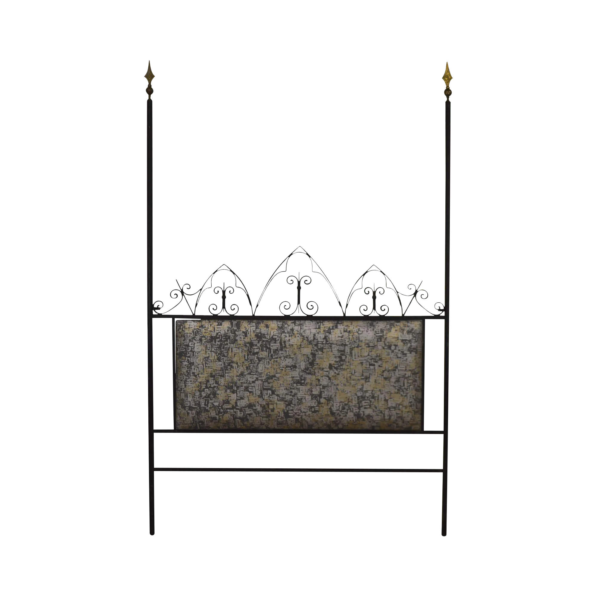 Hollywood Regency Mid Century Iron Full Size Poster Headboard | Chairish