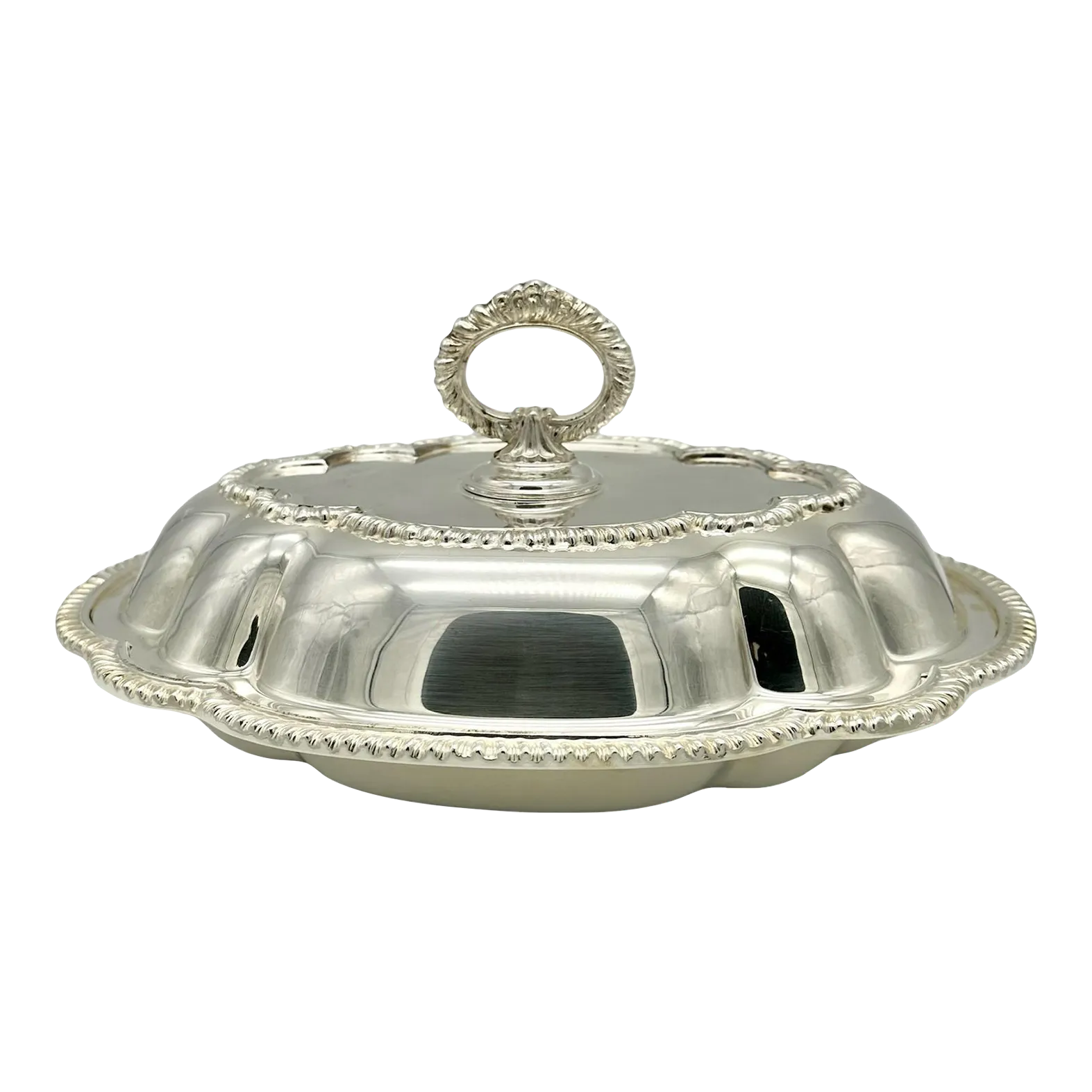 Antique Sheffield Silver Co Edwardian Silverplate Covered Serving Dish ...