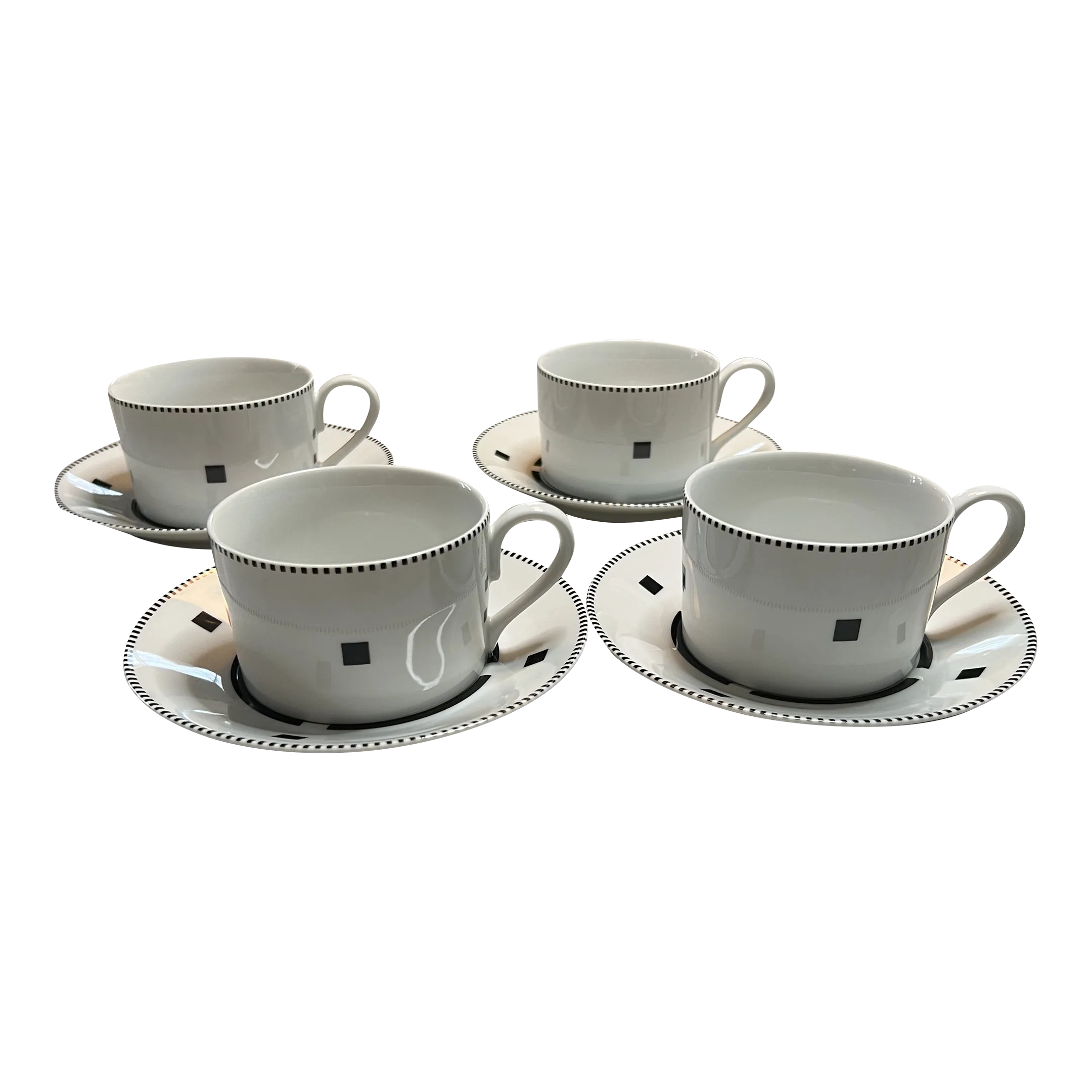 1980s Gwathmey Siegel for Swid Powell Black Tuxedo Coffee Cups and ...