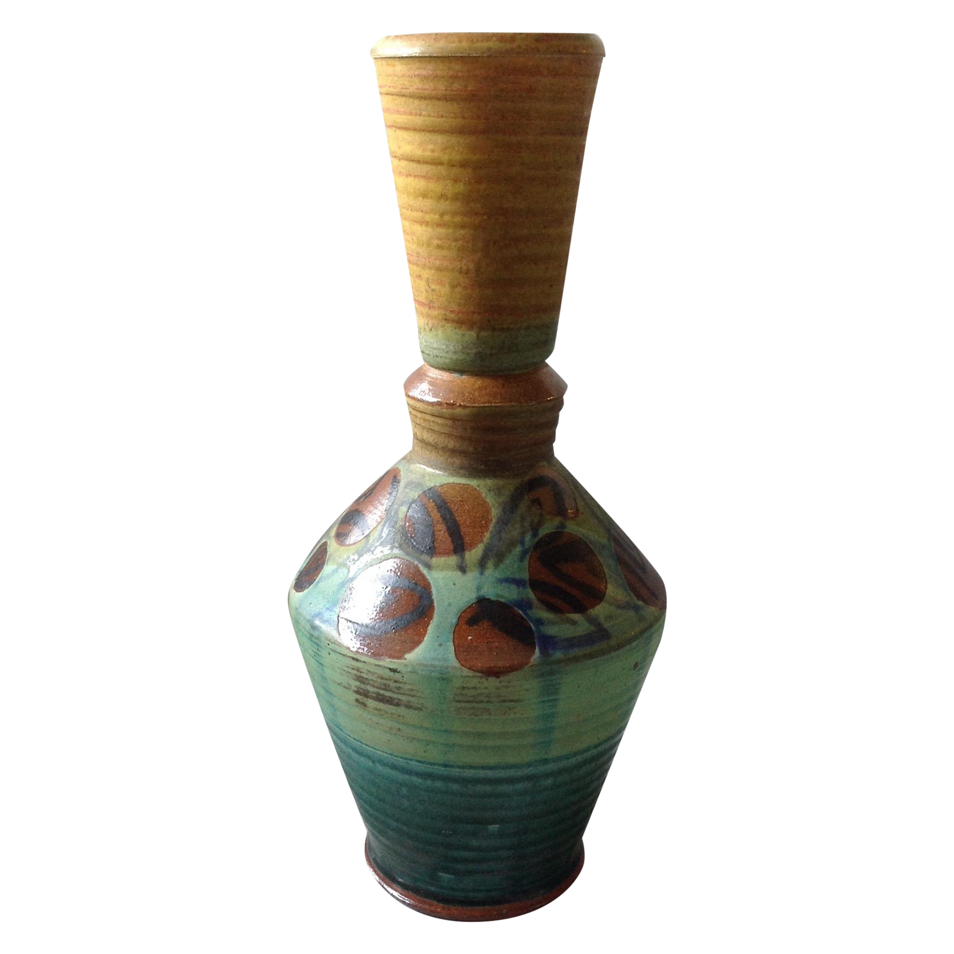 French Modern Art Studio Pottery Vase | Chairish