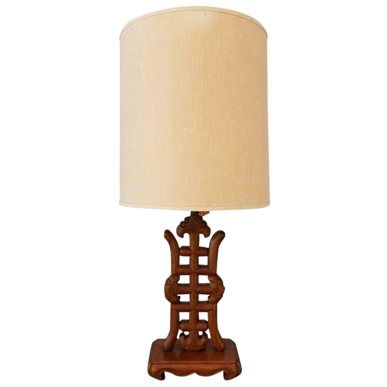 Chinese Symbol Table Lamp | Chairish