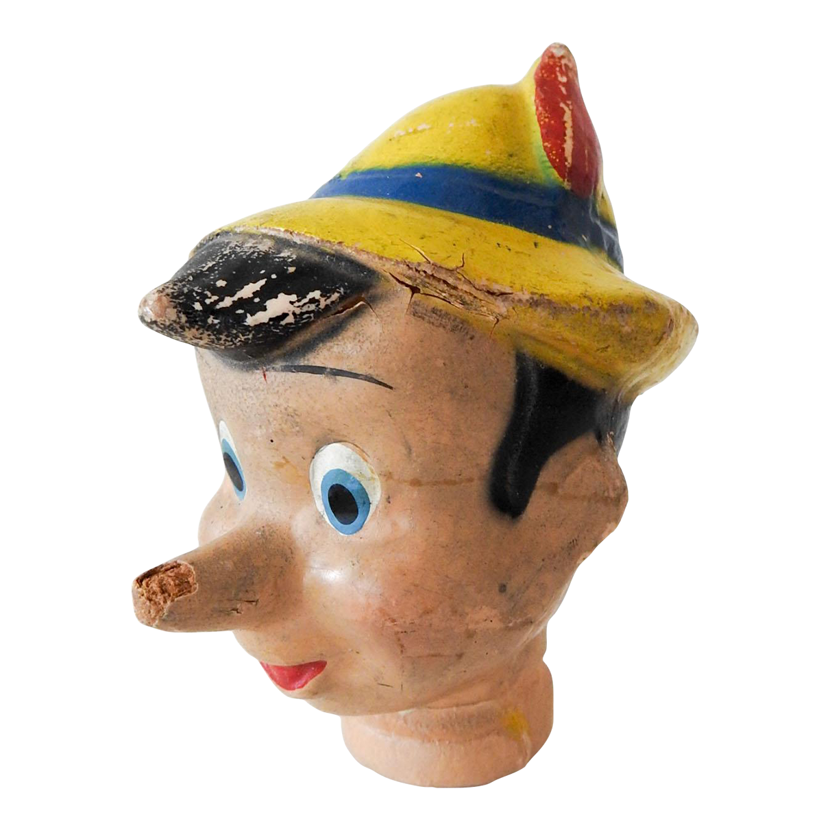 Vintage Pinocchio Hand Puppet Head Walt Disney Sculpture | Chairish