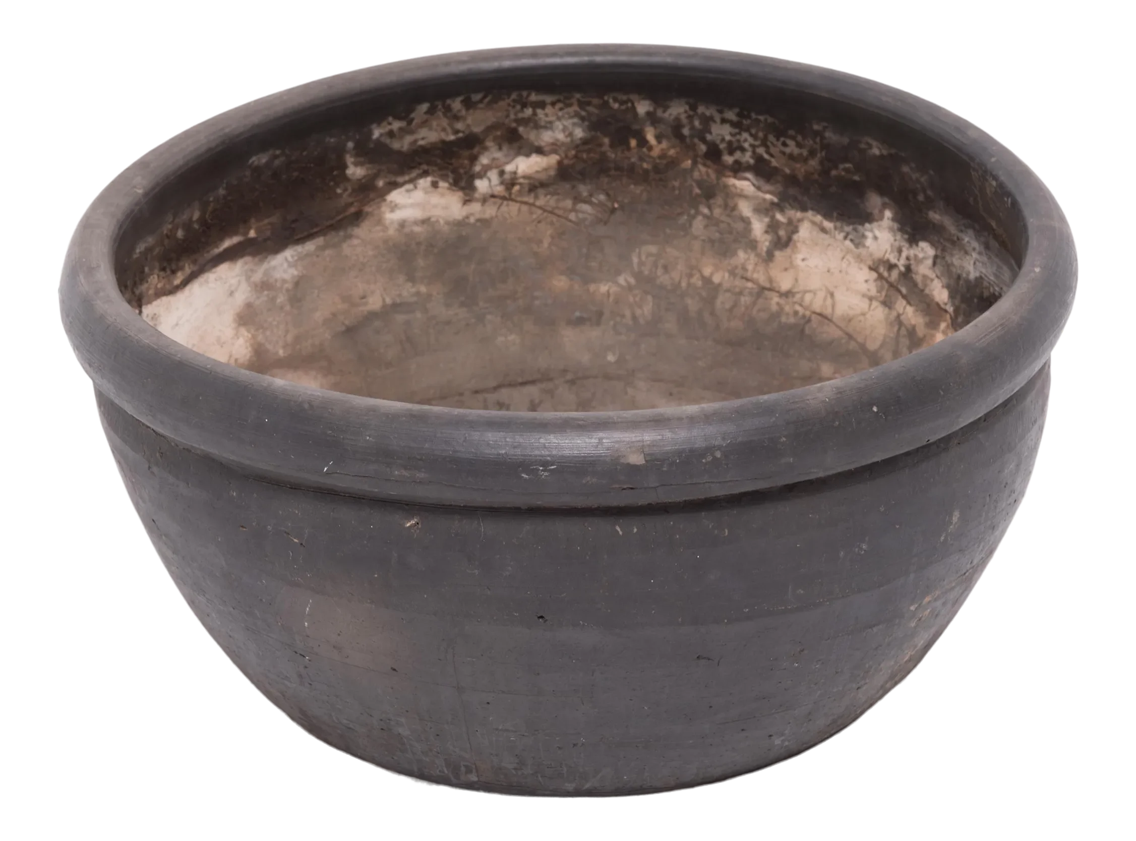 Early 20th Century Chinese Black Clay Basin | Chairish