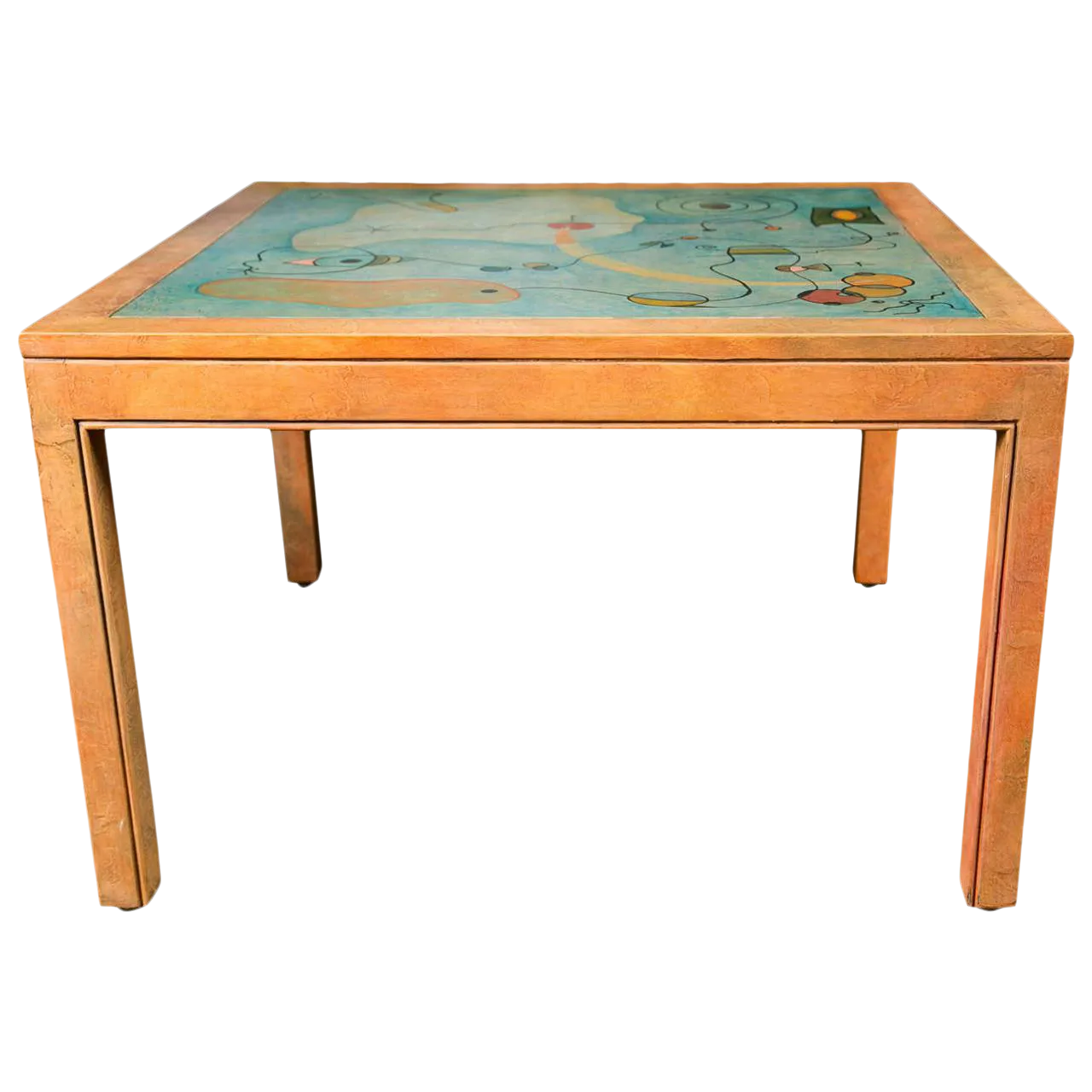 Abstract Painting Square Table | Chairish