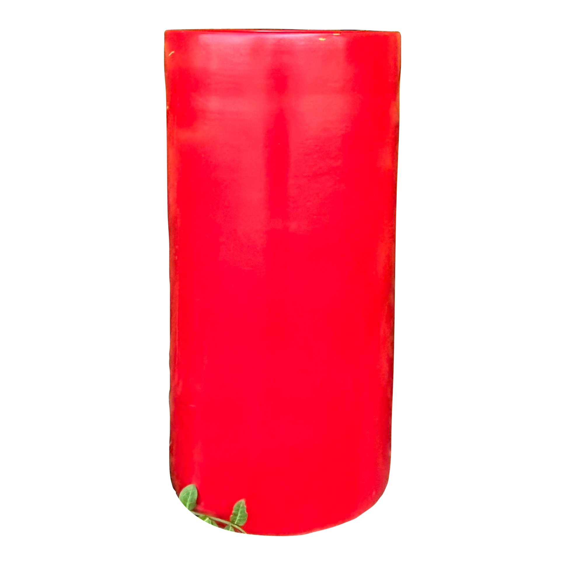 Vintage Gainey Ceramics Red Tall Planter | Chairish