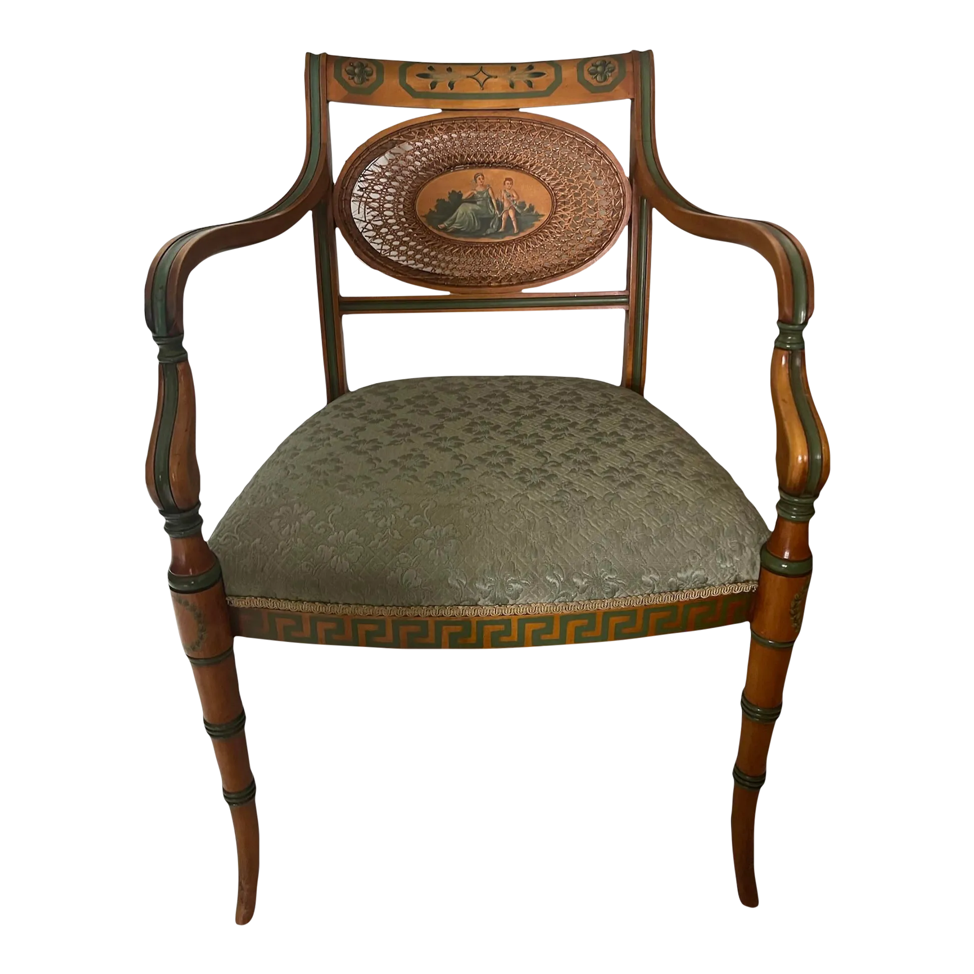 1950s Adams Style Neoclassical Hollywood Regency Chair | Chairish