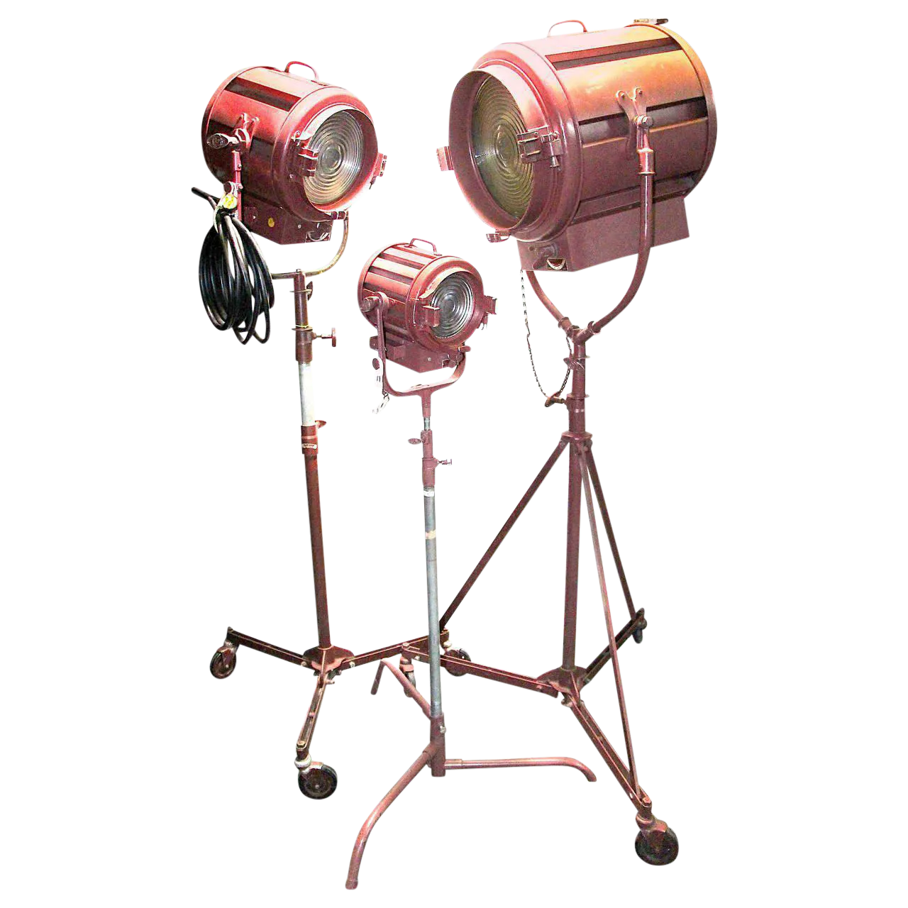 1950s Hollywood Movie Studio Floor Lamps With Stands- Set of 3 | Chairish